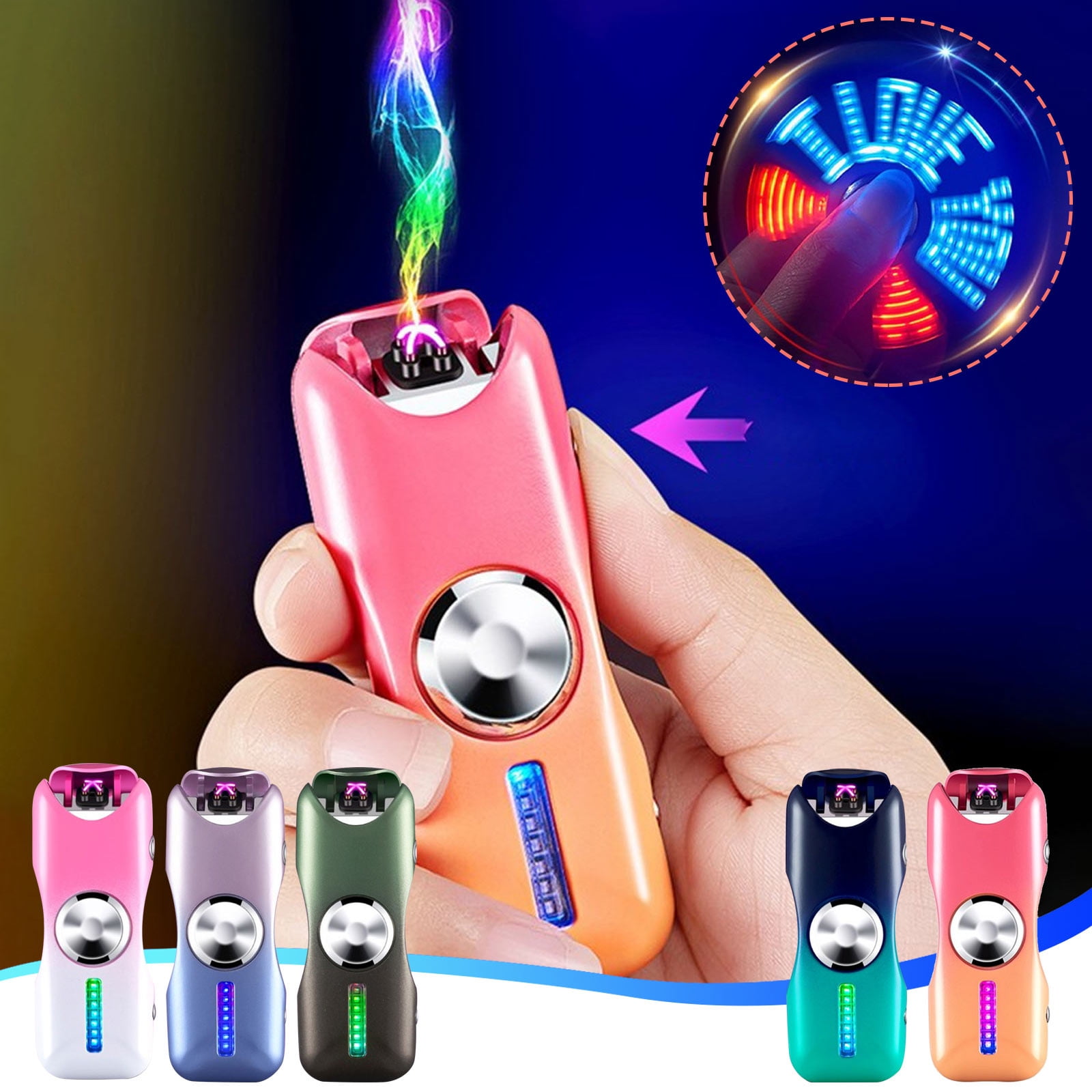 maxiaoxia Electric Lighters Rechargeable, Windproof Double Plasma ...