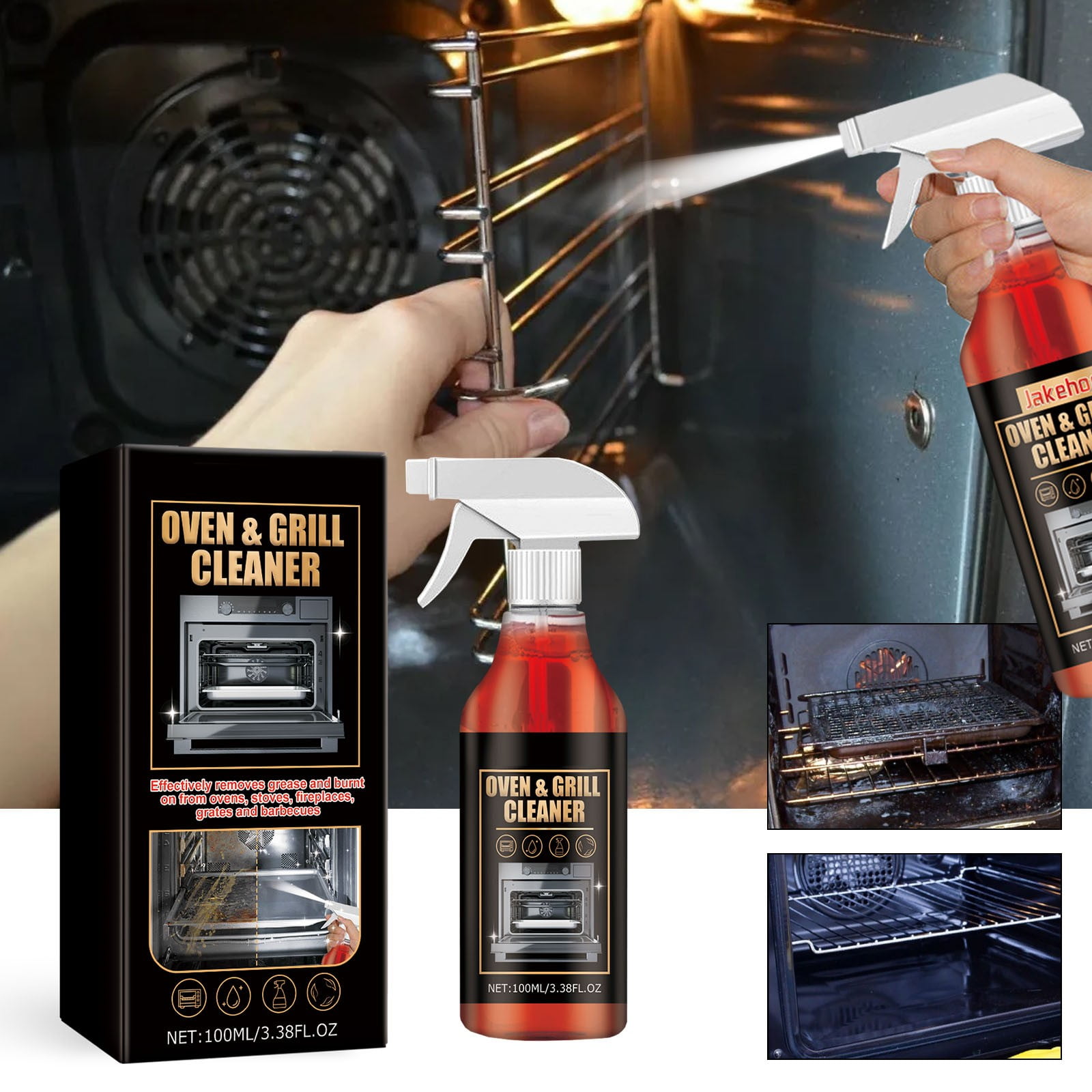 maxiaoxia Kitchen Oven Grill Cleaner, Chemical Oven Cleaner & Grill ...