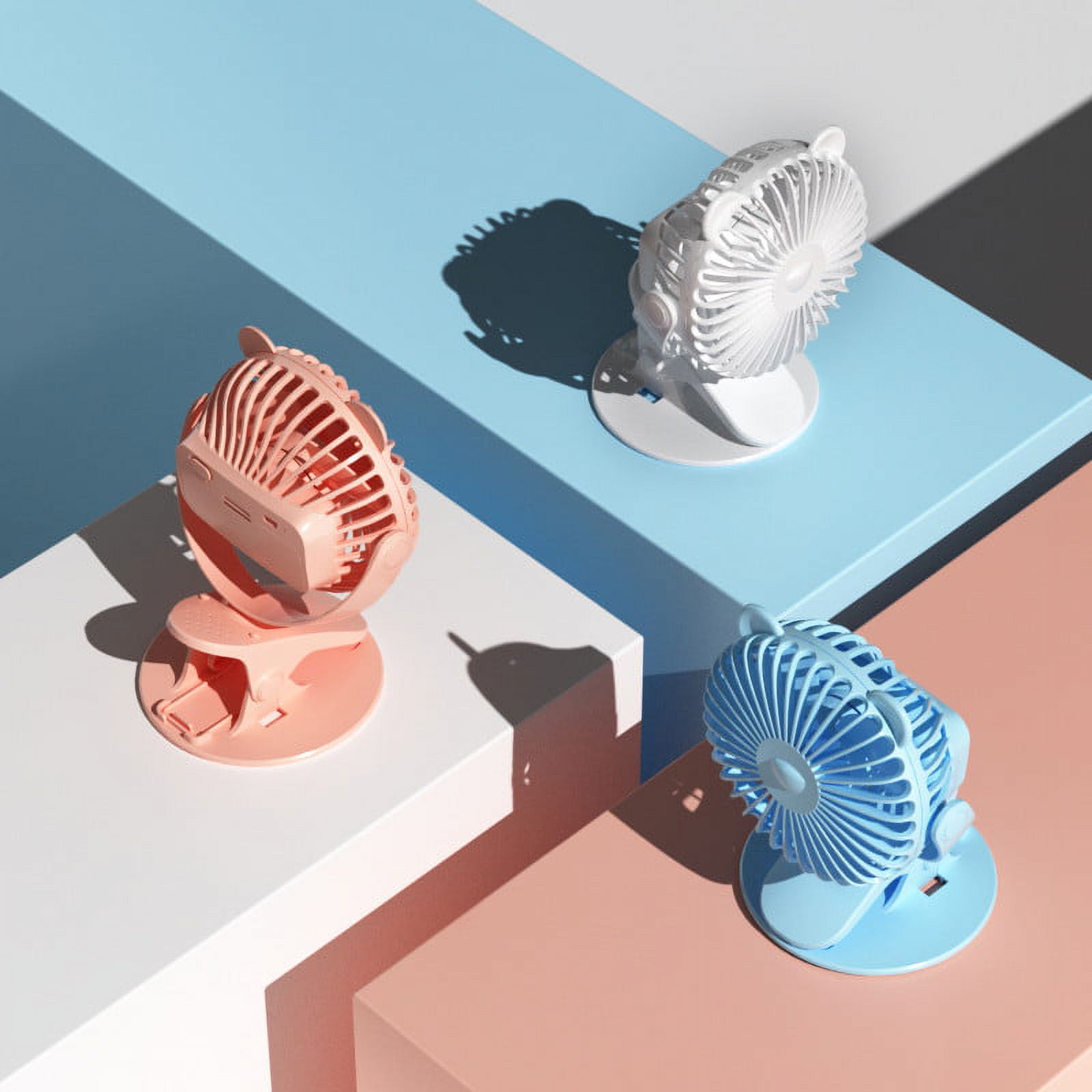 maxiaoxia Protable Clip Fan USB Mini Electric Fan Table Fan 3-Speed ...
