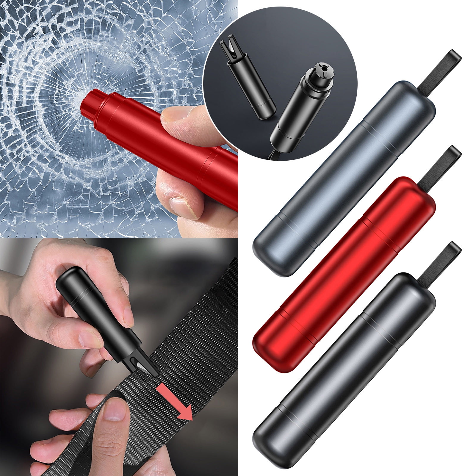 maxiaoxia Safe Hammer Car Window Breaker, Multi-Functional Glass ...