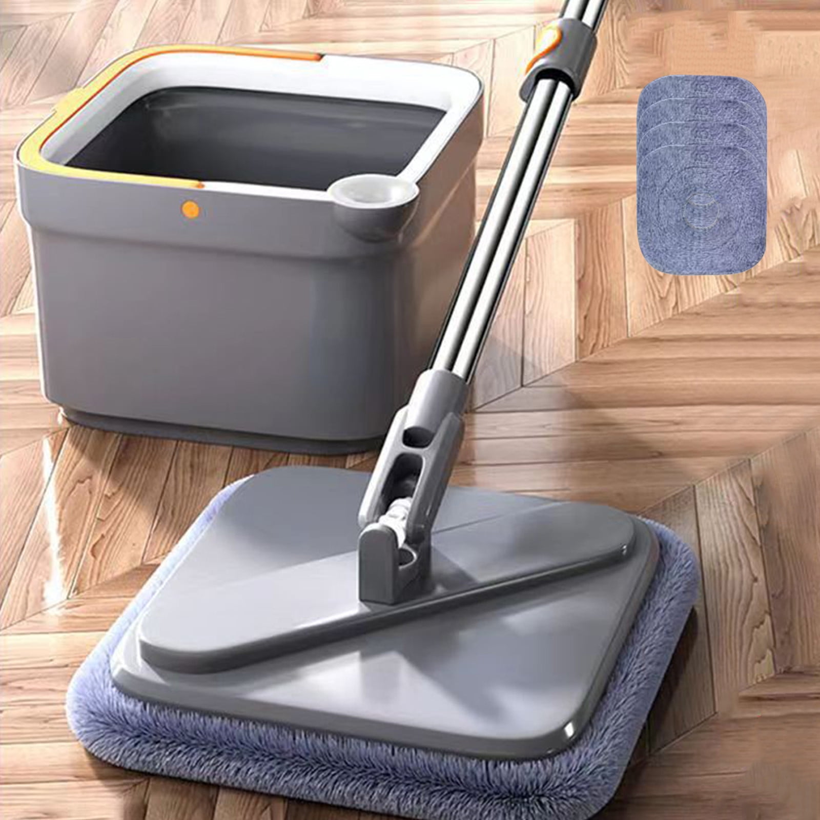 maxiaoxia Spin Square Mop M16 Square Spin Mop and Bucket Set, Mop for ...