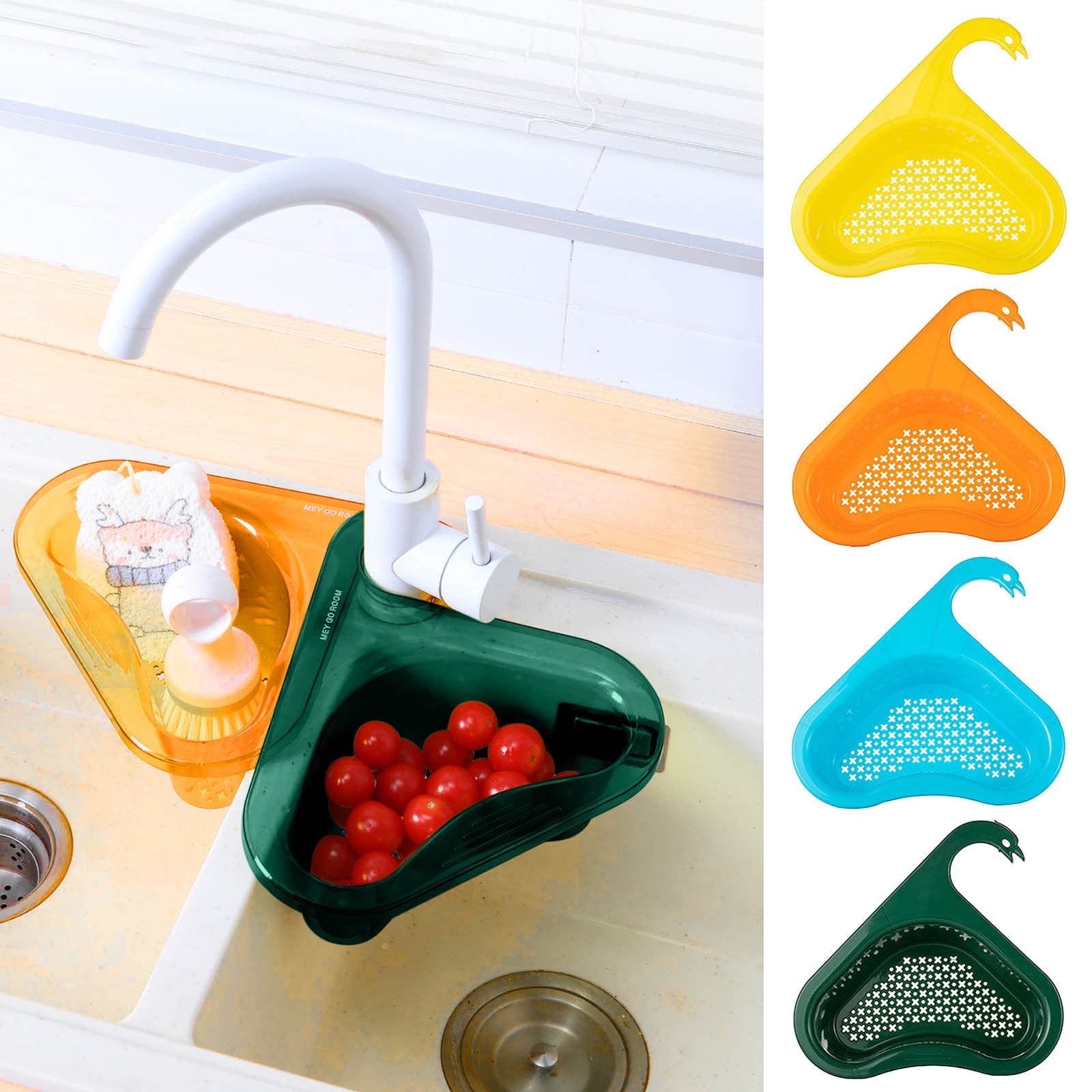 maxiaoxia Swan Kitchen Sink Drain Basket, Faucet Hanging Filter Basket ...