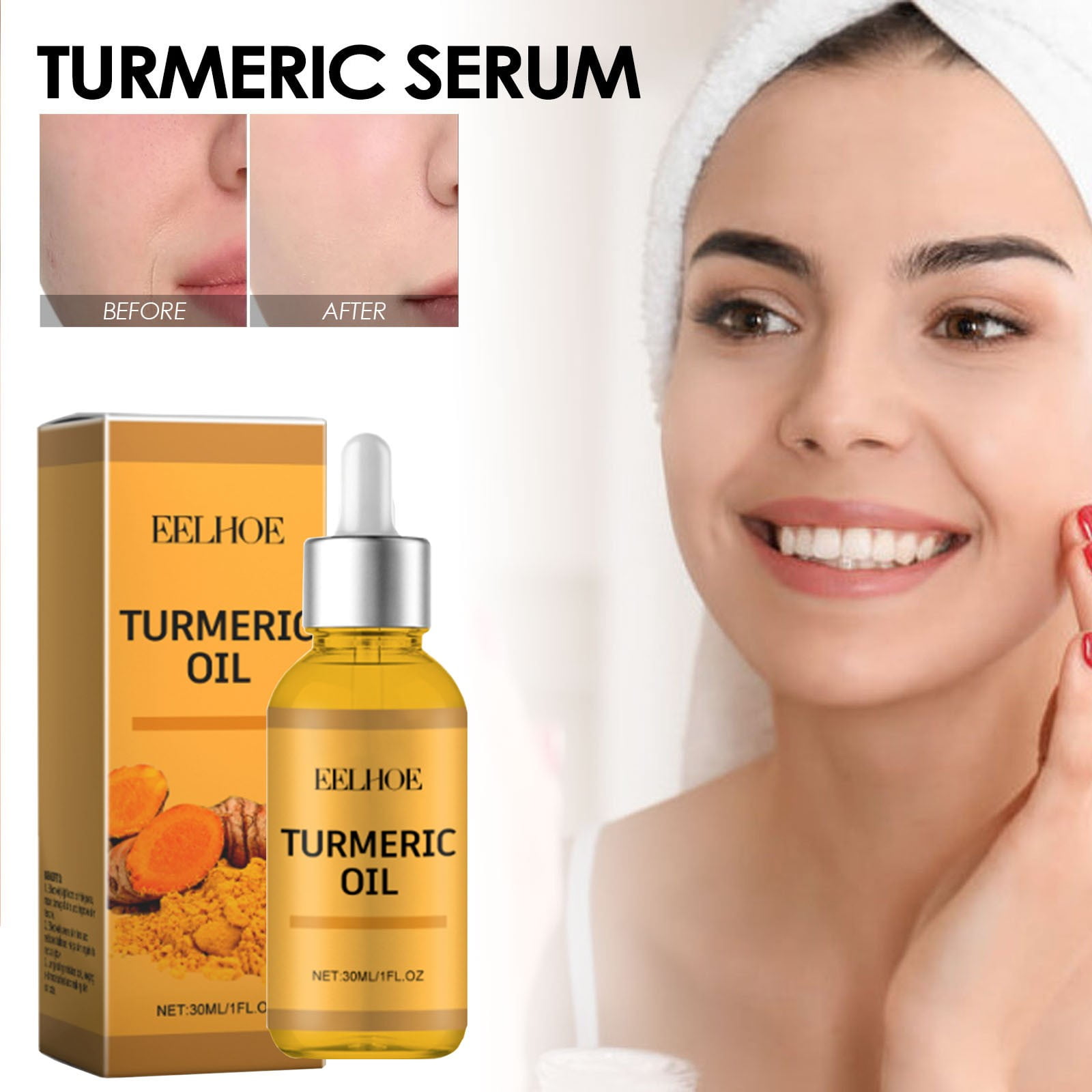 maxiaoxia Turmeric Serum for Face, Tumeric Hyaluronic Acid Serum ...