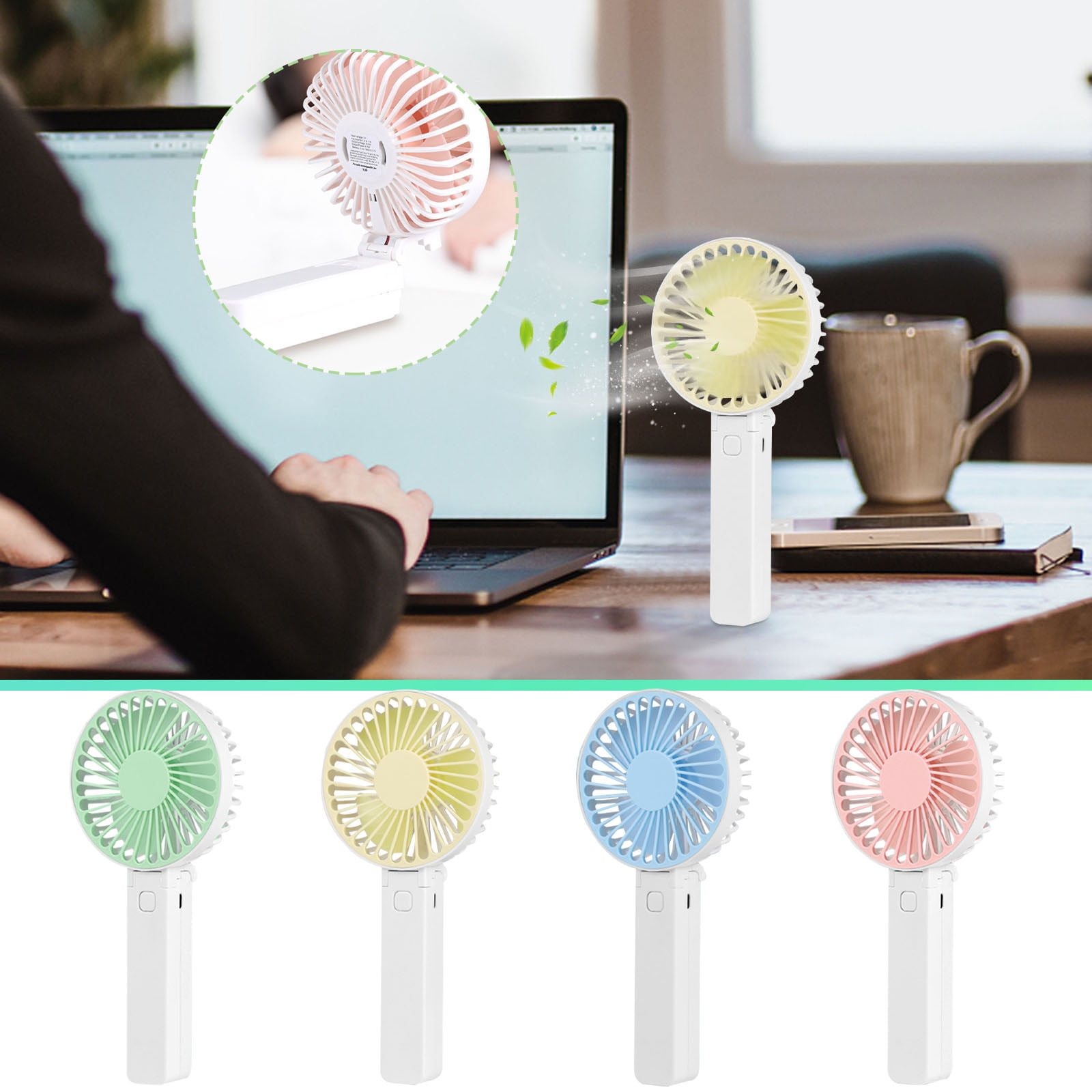 maxiaoxia USB Charging Portable Portable Desktop Electric Fan Folding ...