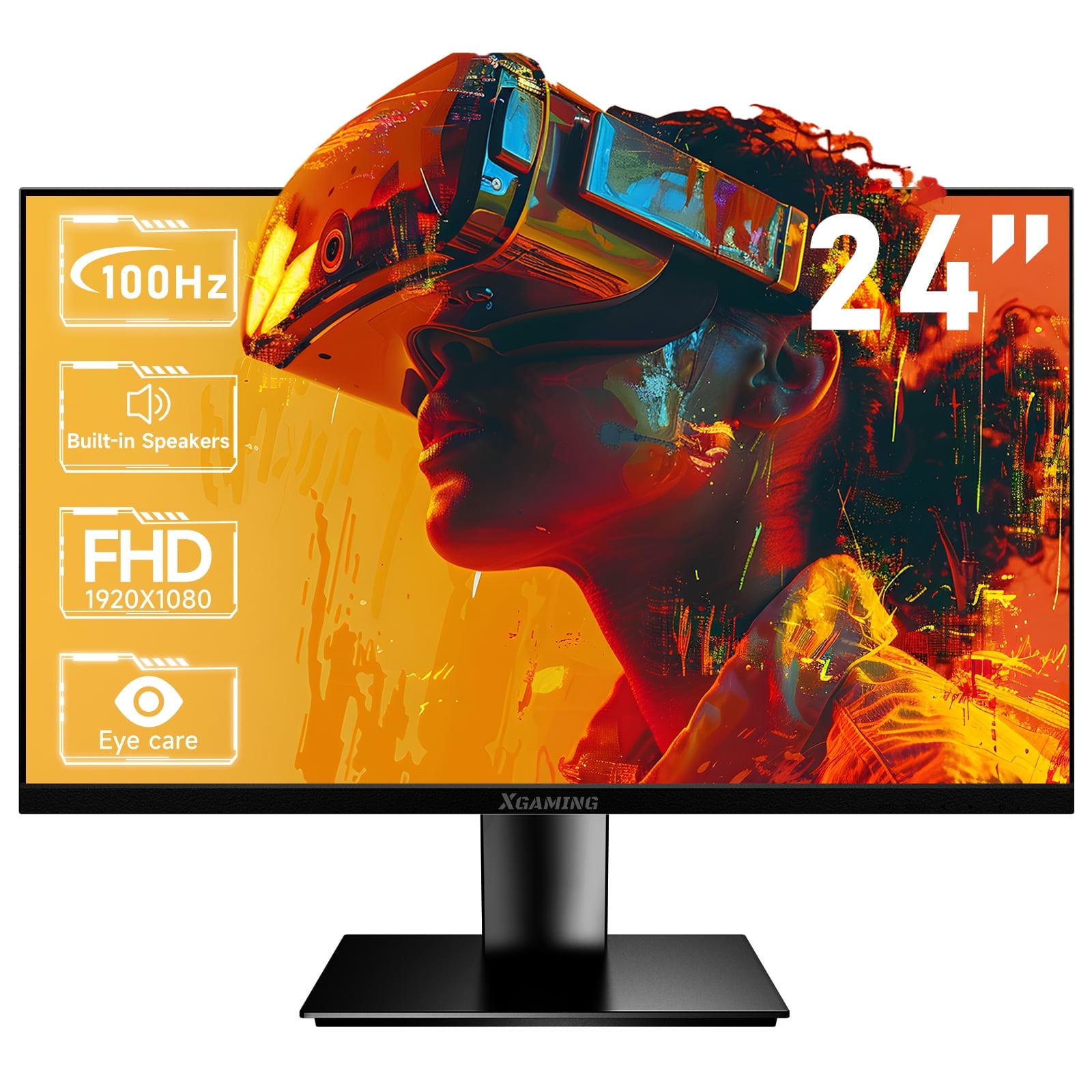mayceyee Ultra-Thin 24inch 100Hz Gaming Monitor, FHD 1080p LED Monitor ...