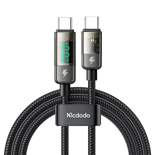 mcdodo USB C to USB C Charger Cable Transparent Data Cable PD 100W ...