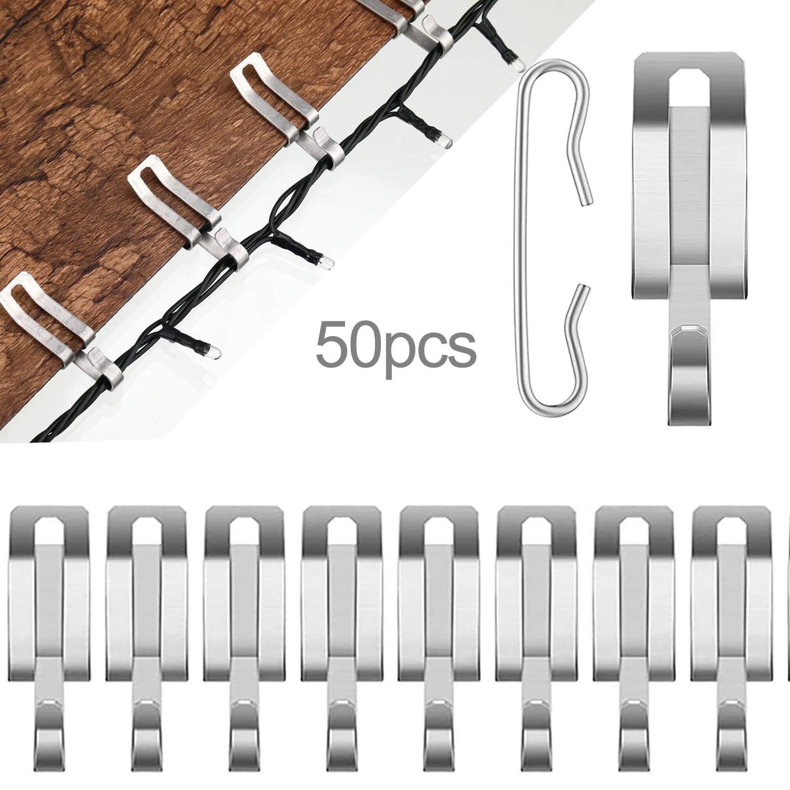 mdesiwst 50Pcs Mini Cable Clip Heavy Duty Aluminum Weather Resistant ...