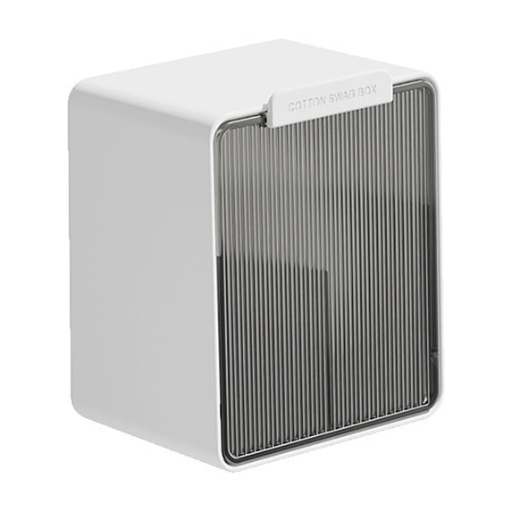 mdesiwst Cotton Swab Storage Box with Partitioned Layout Flip-Top Dust ...
