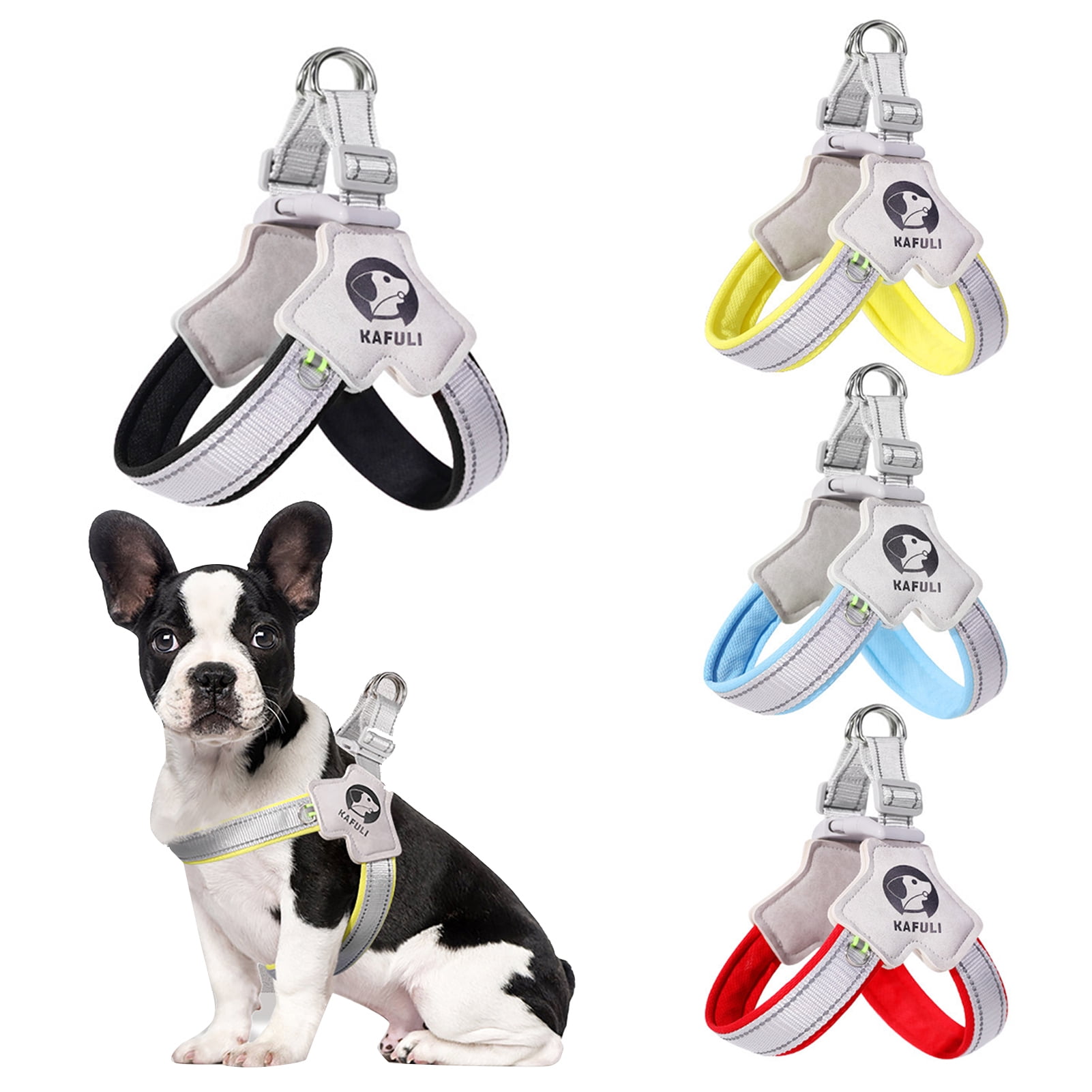 mdesiwst Night Safety Pet Harness High-Brightness Reflective Strips Y ...