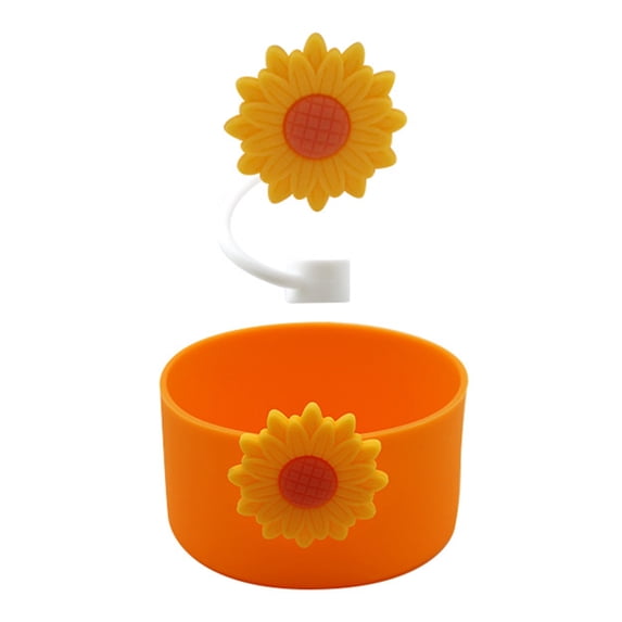 mdesiwst Silicone Cup Sleeve Straw Cap Set for Tumbler 10mm Protective ...
