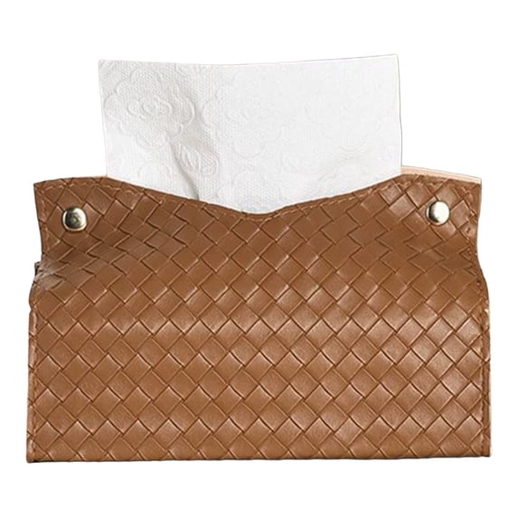 mdesiwst Tissue Box PU Leather Tissue Holder Smooth Dispensing ...