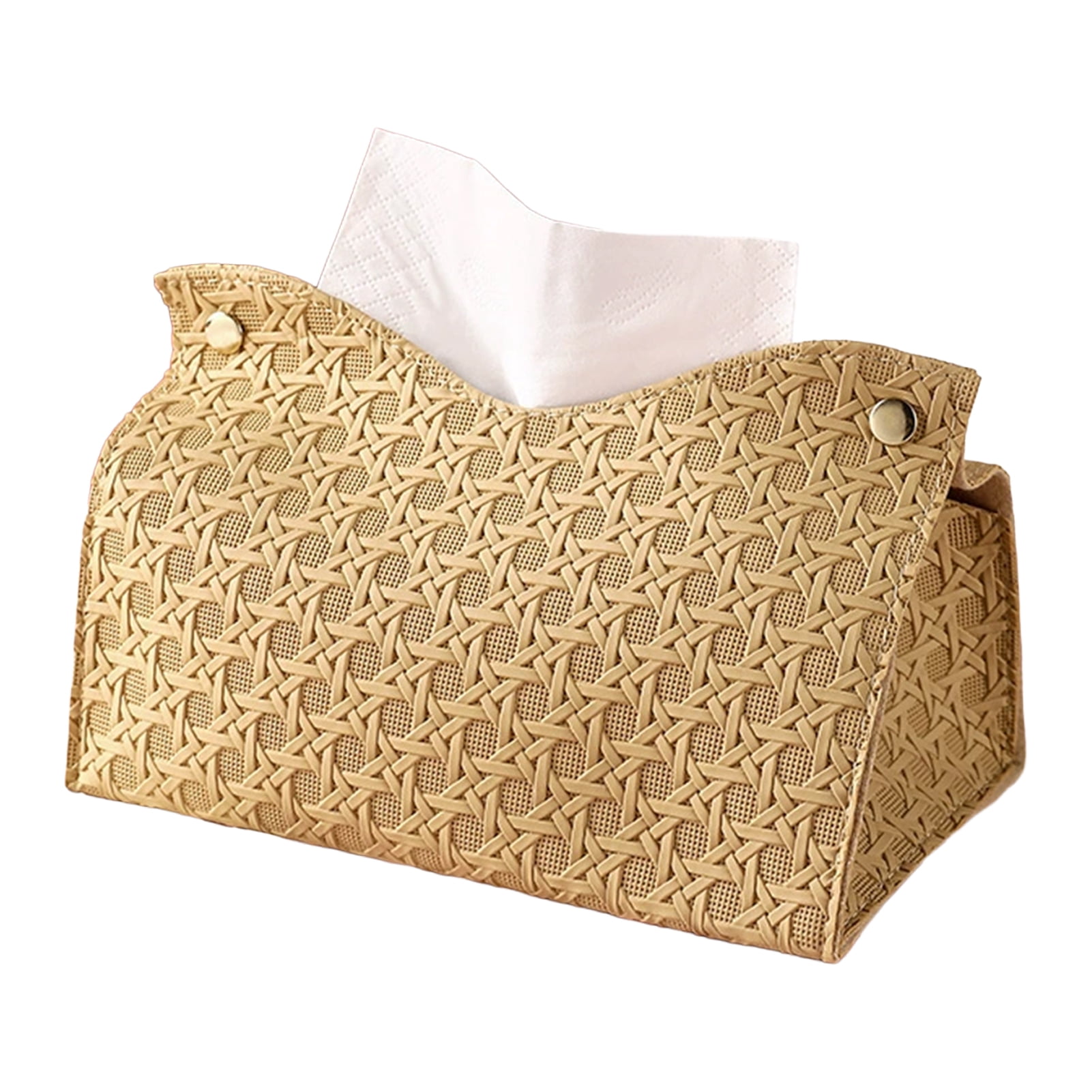 mdesiwst Tissue Box PU Leather Tissue Holder Smooth Dispensing ...