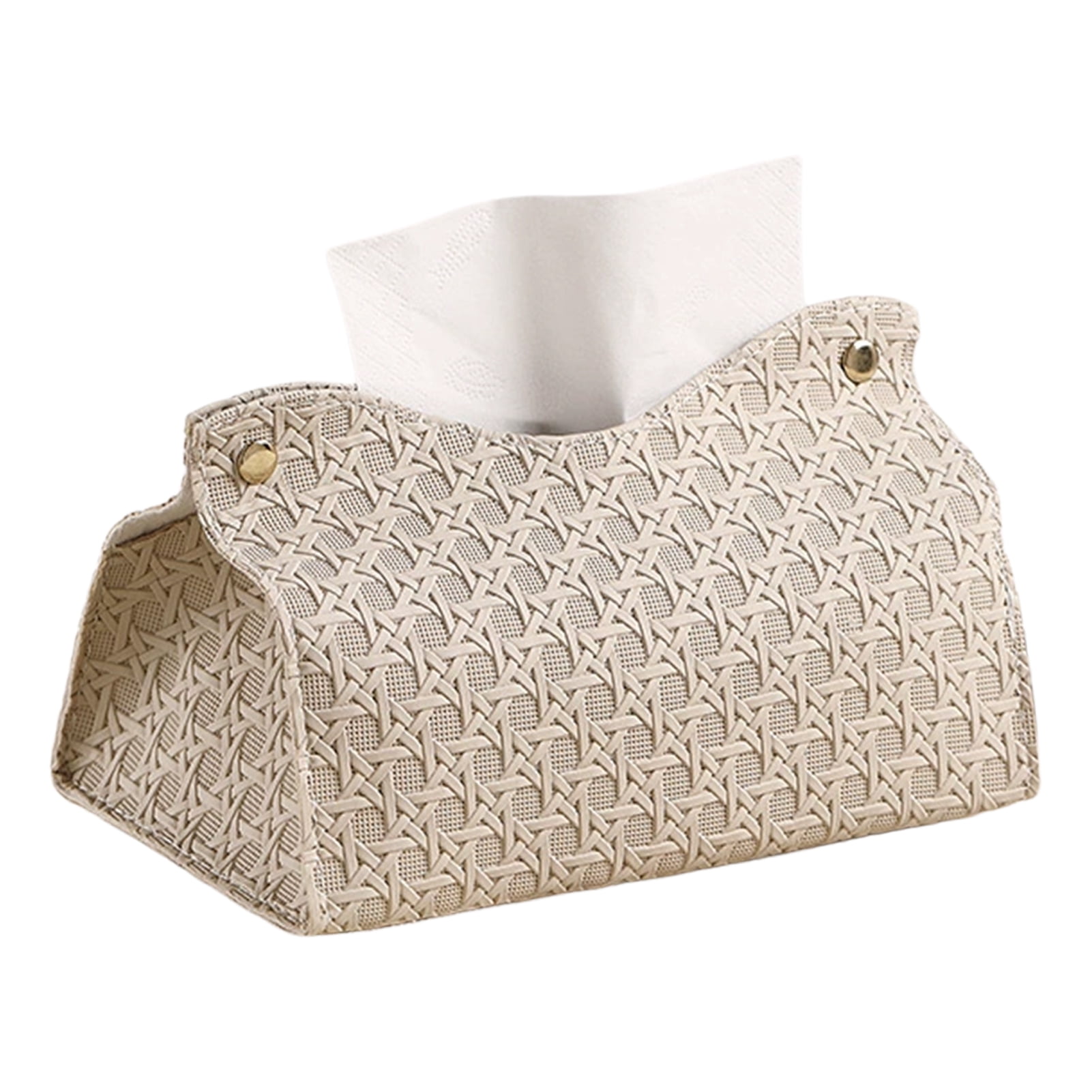 mdesiwst Tissue Box PU Leather Tissue Holder Smooth Dispensing ...