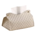 mdesiwst Tissue Box PU Leather Tissue Holder Smooth Dispensing ...