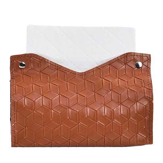 mdesiwst Tissue Box PU Leather Tissue Holder Smooth Dispensing ...