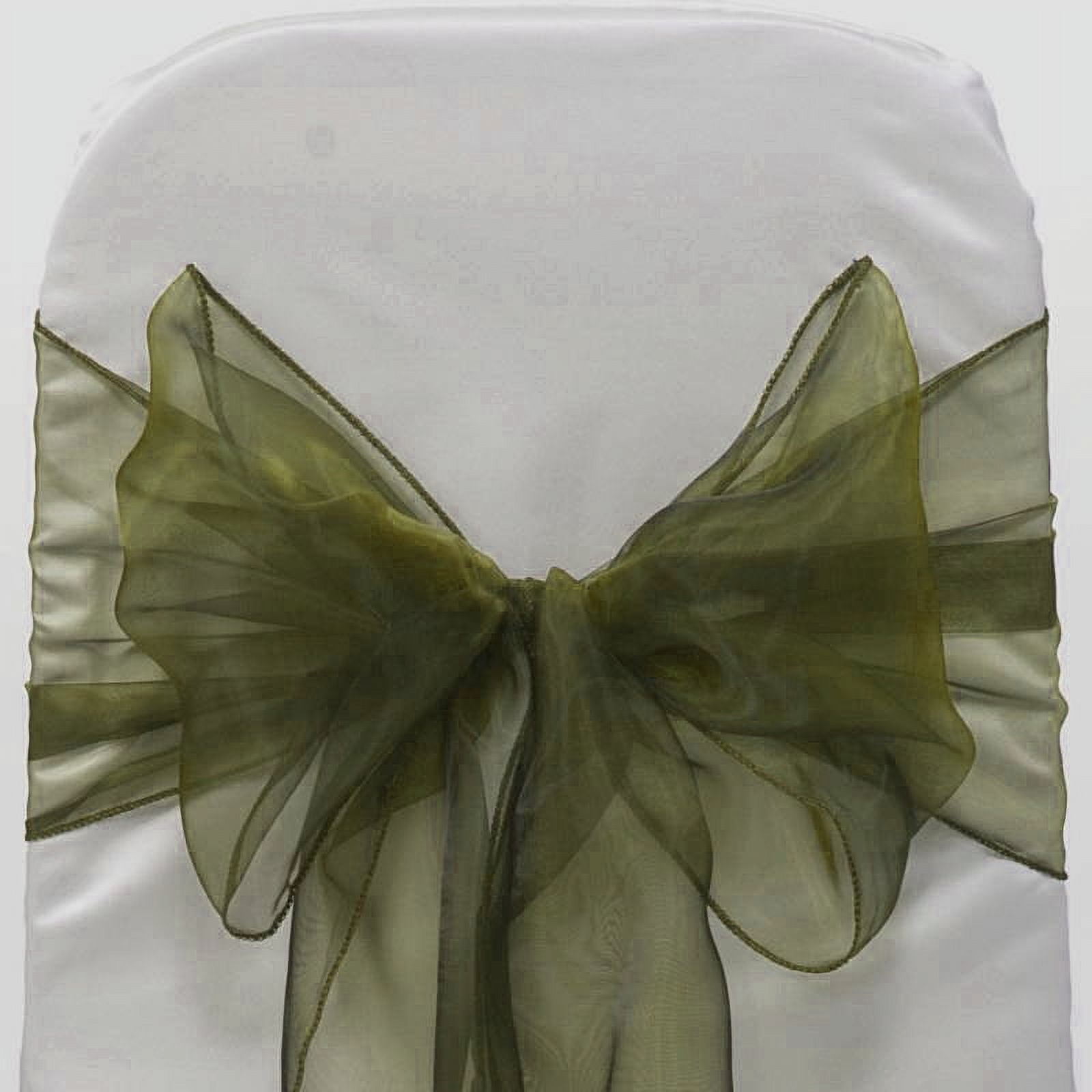 mds Pack of 10 Organza Chair Sash Bow Sashes for Wedding Decoration ...