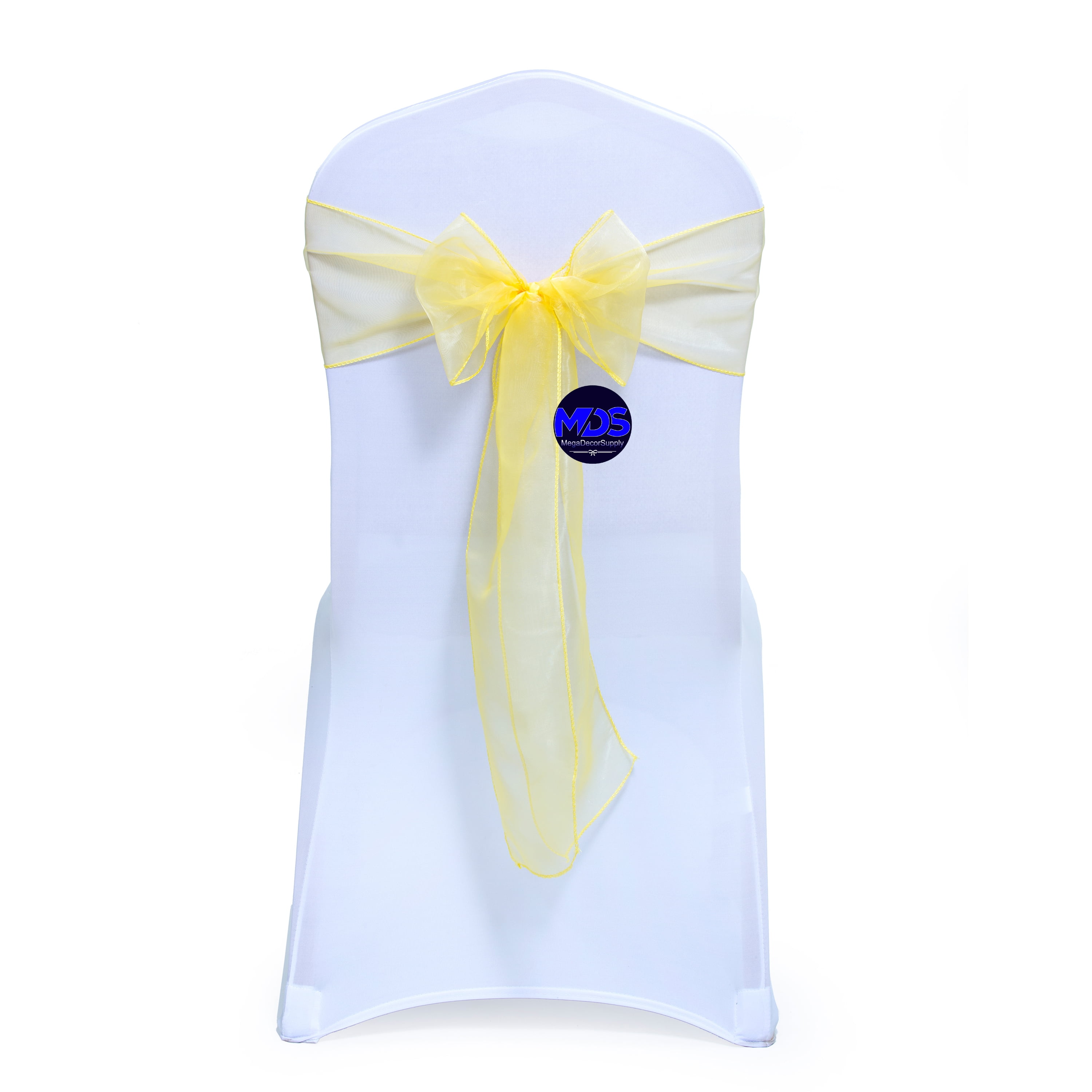 mds Pack of 150 Organza Chair Sash Bow Sashes for Wedding Decoration ...