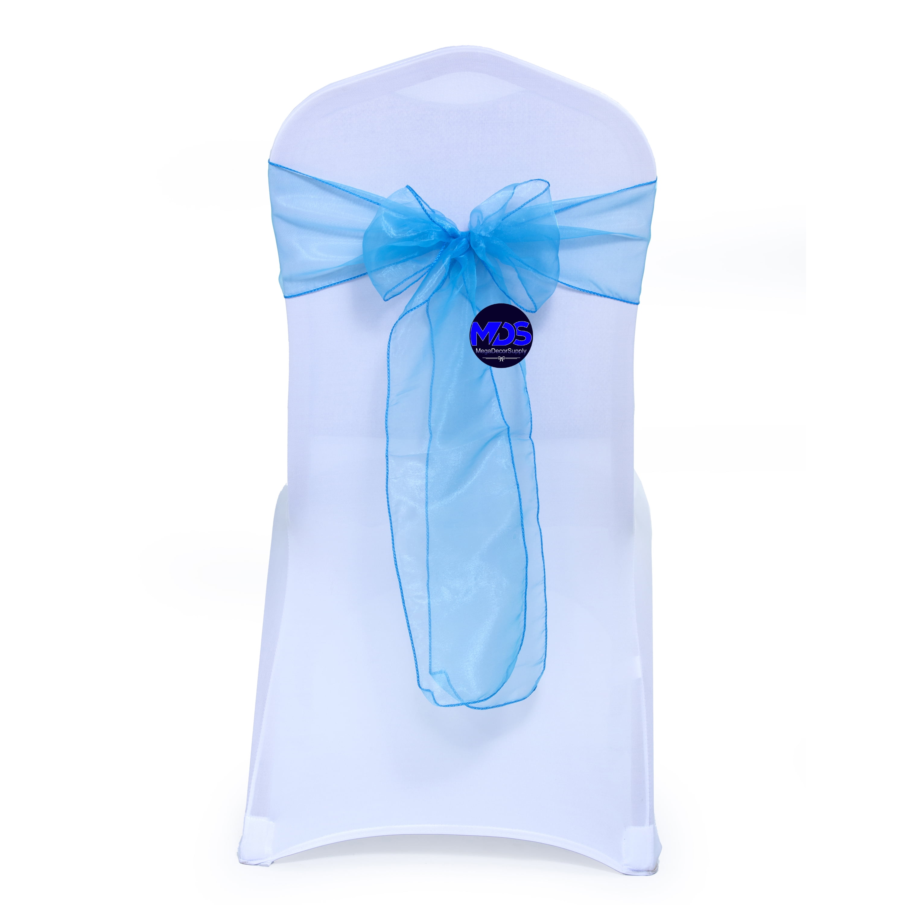 mds Pack of 50 Organza Chair Sash Bow Sashes for Wedding Decoration ...