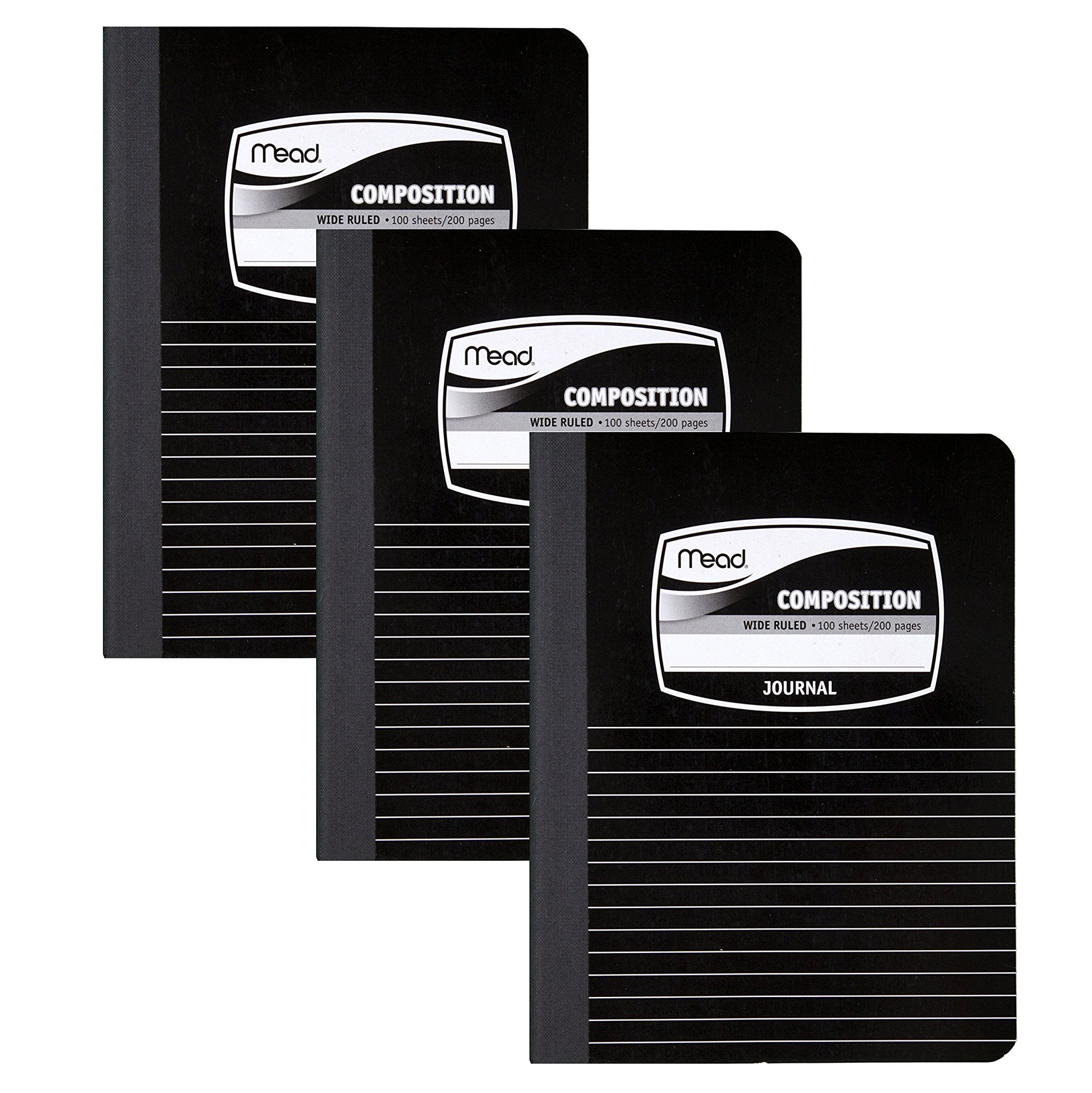 Mead Composition Books/Notebooks, Wide Ruled Paper, 100 Sheets, 9-3/4 ...