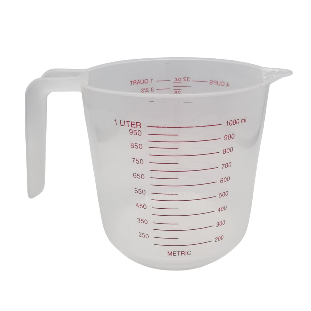 The measuring cup set includes 250ml (1 cup) and 500ml plastic liquid ...