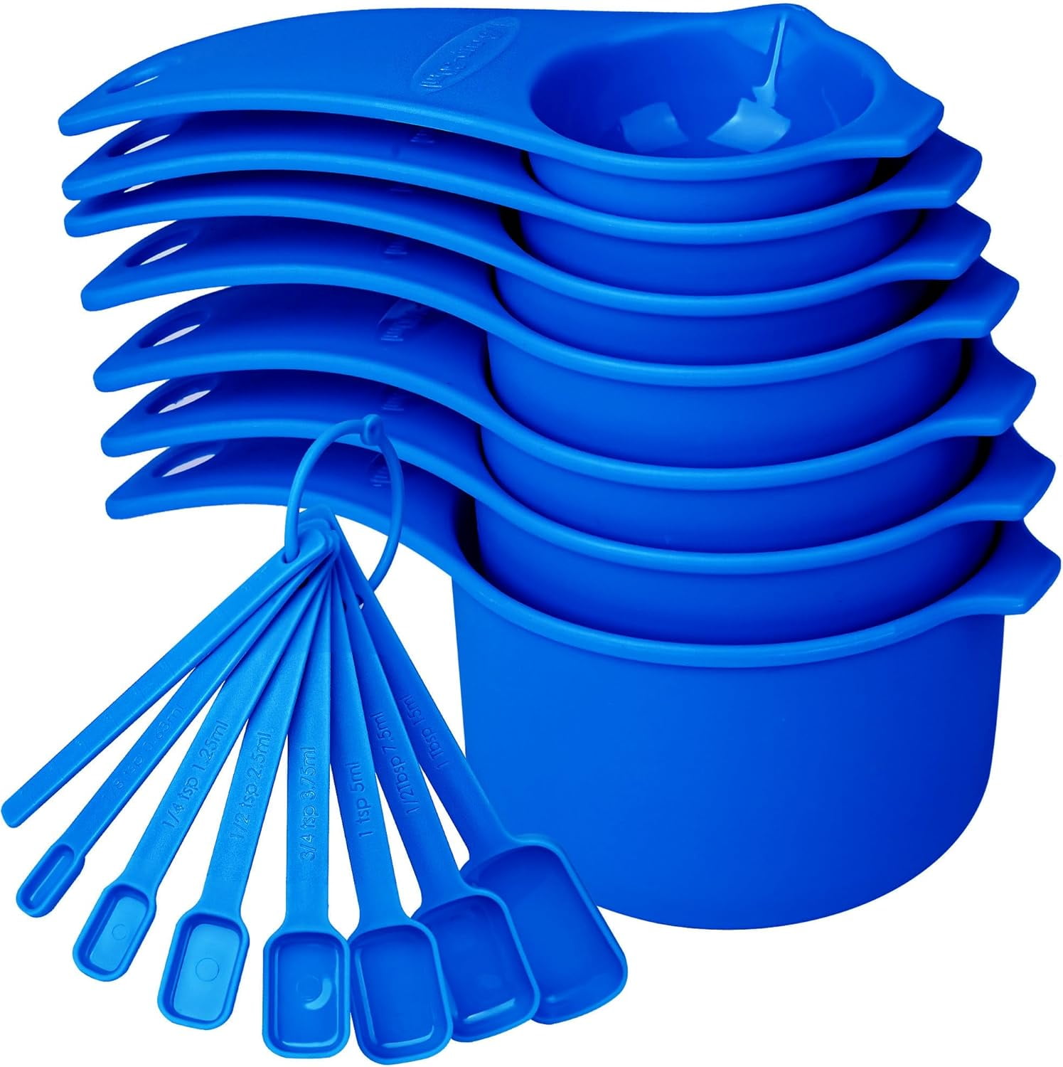 measuring cups and spoons set, plastic measuring cups and spoons set, 7 ...