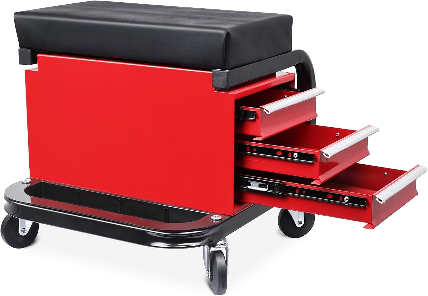 **mechanic stool with wheels, padded creeper seat with 3 drawers and ...