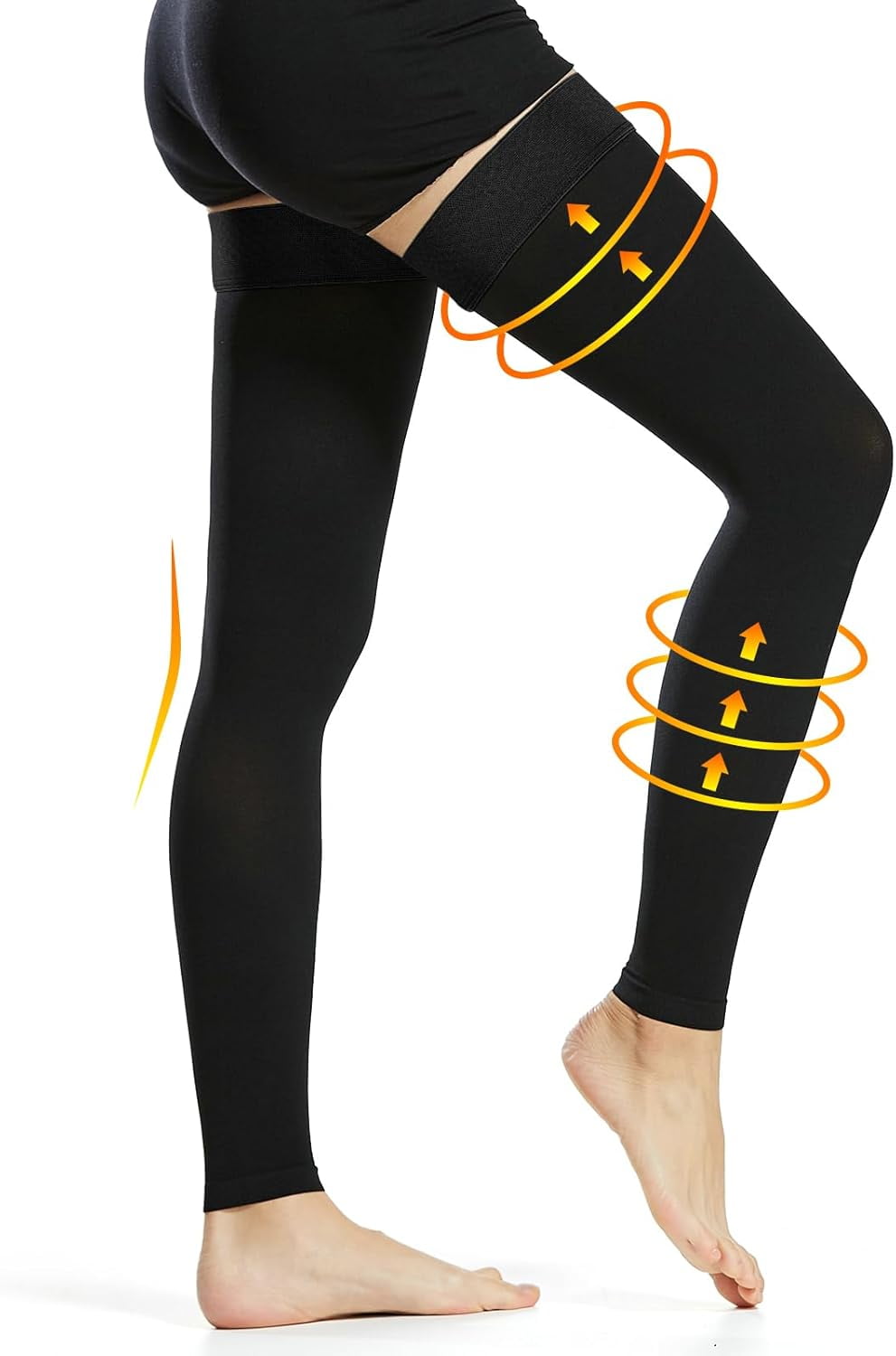 medical compression stockings for women men, thigh high footless 20 ...