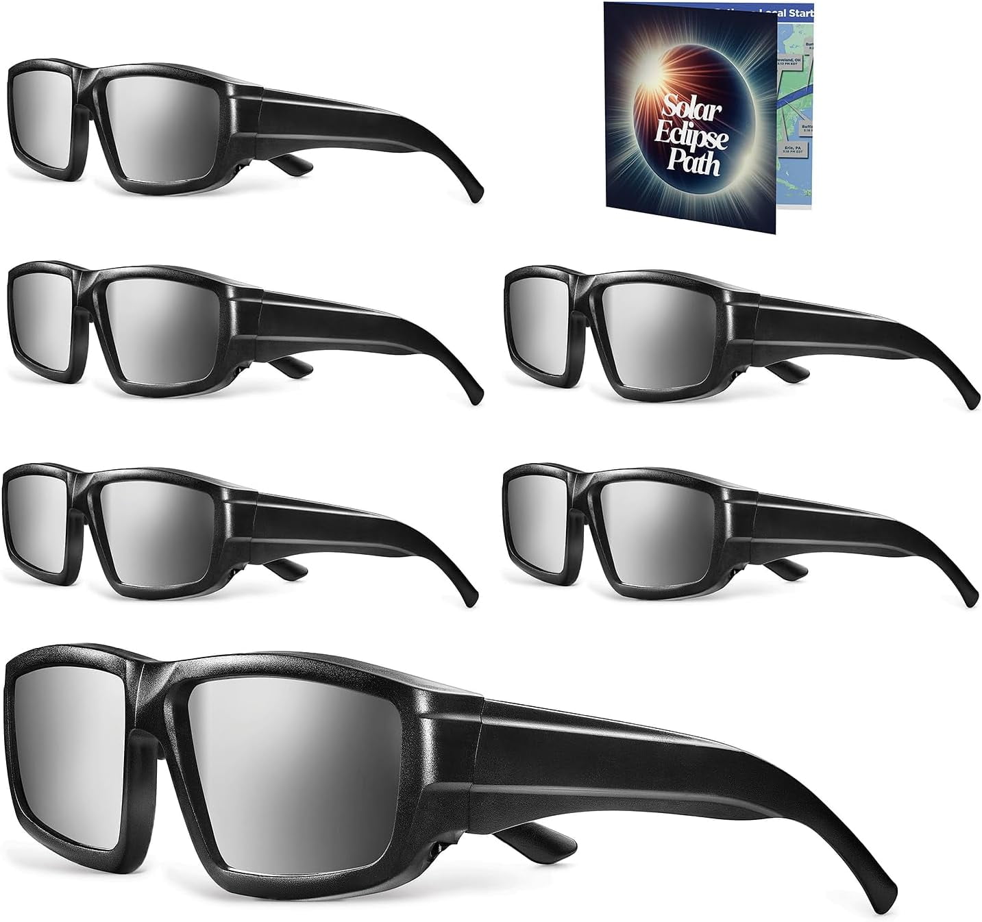MedicalKingUsa Solar Eclipse Glasses 6 pack - CE & ISO Certified Safe ...