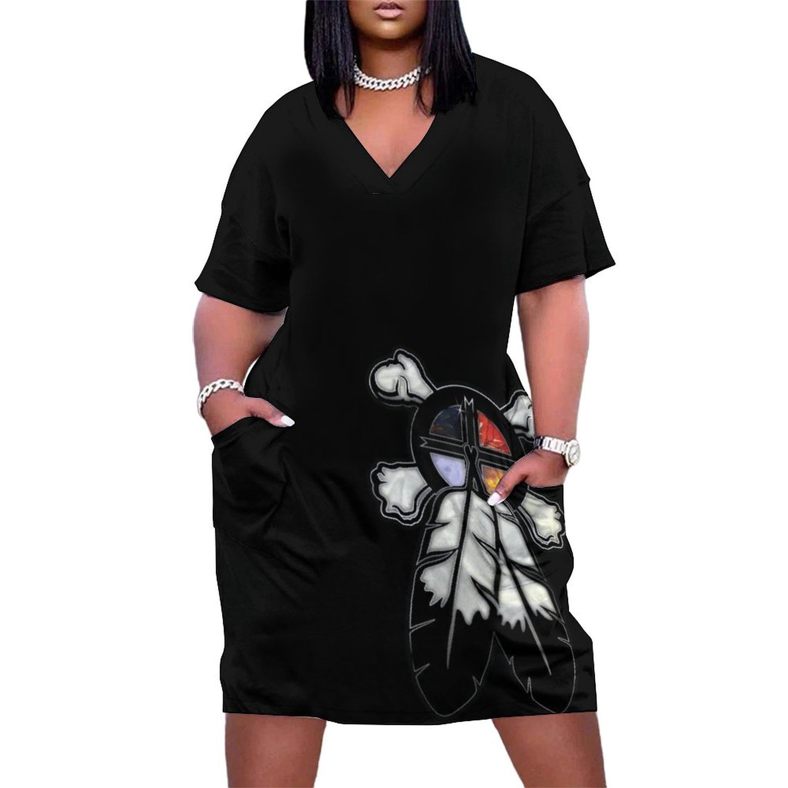 medicine wheel Loose Pocket Dress Cocktail of dresses evening dress ...