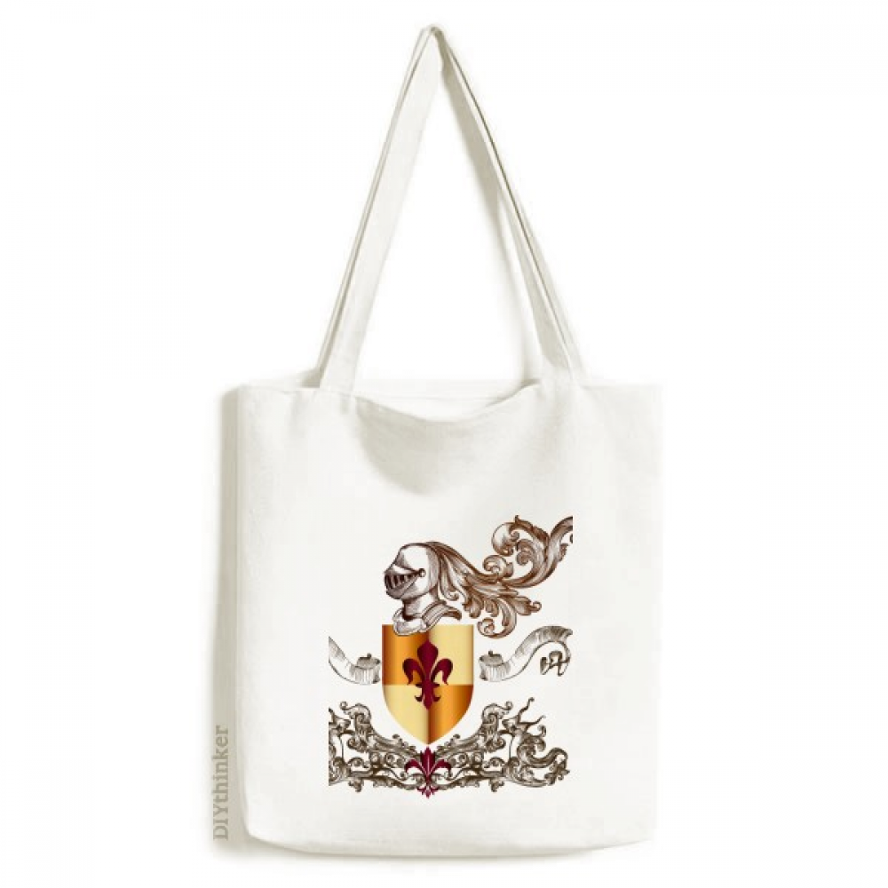 medieval knights of eu armor emblem tote canvas bag shopping satchel ...