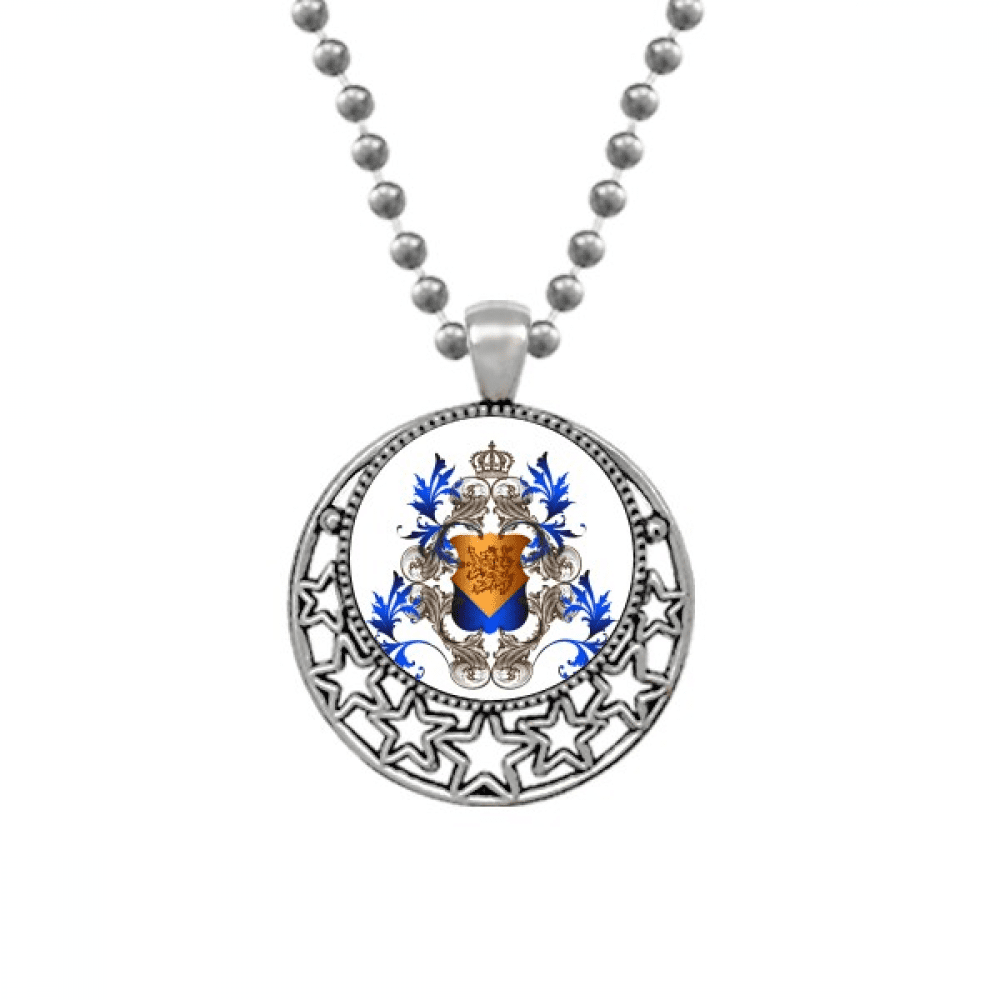 medieval knights of eu crown emblem shield necklaces pendant retro moon ...