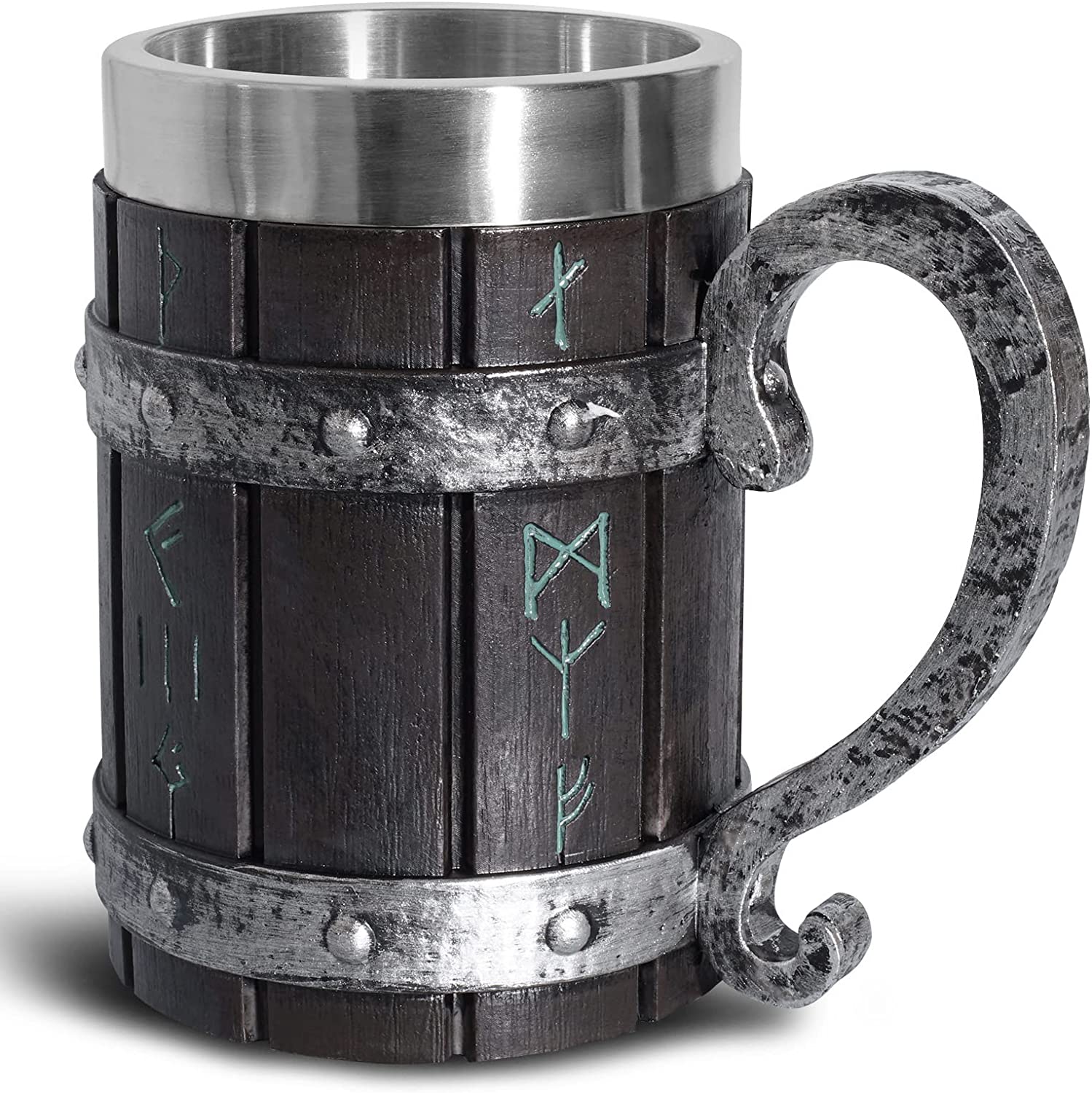 medieval tankard - viking steins with norse decor and stainless steel ...
