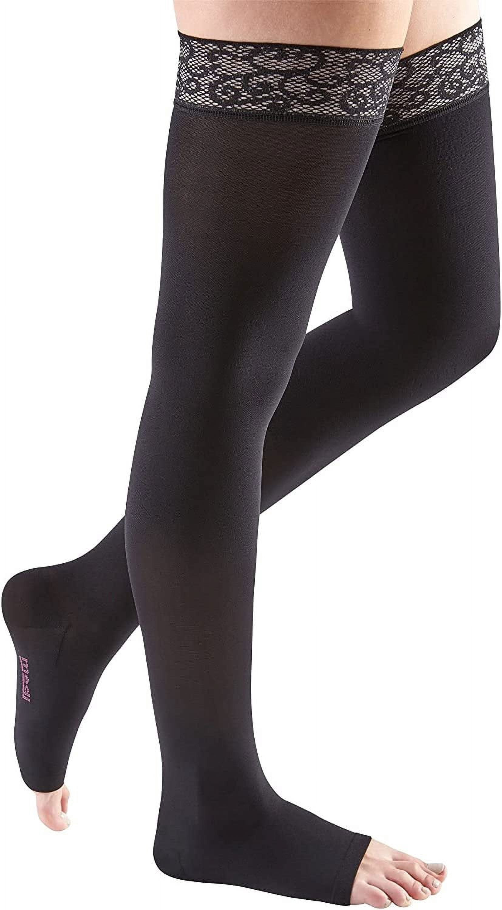 mediven Comfort for Women, 15-20 mmHg, Thigh High Stockings w/Lace Top ...