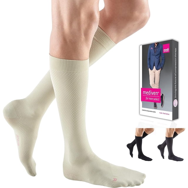 mediven for Men Select, 30-40 mmHg, Calf High Compression Stockings ...