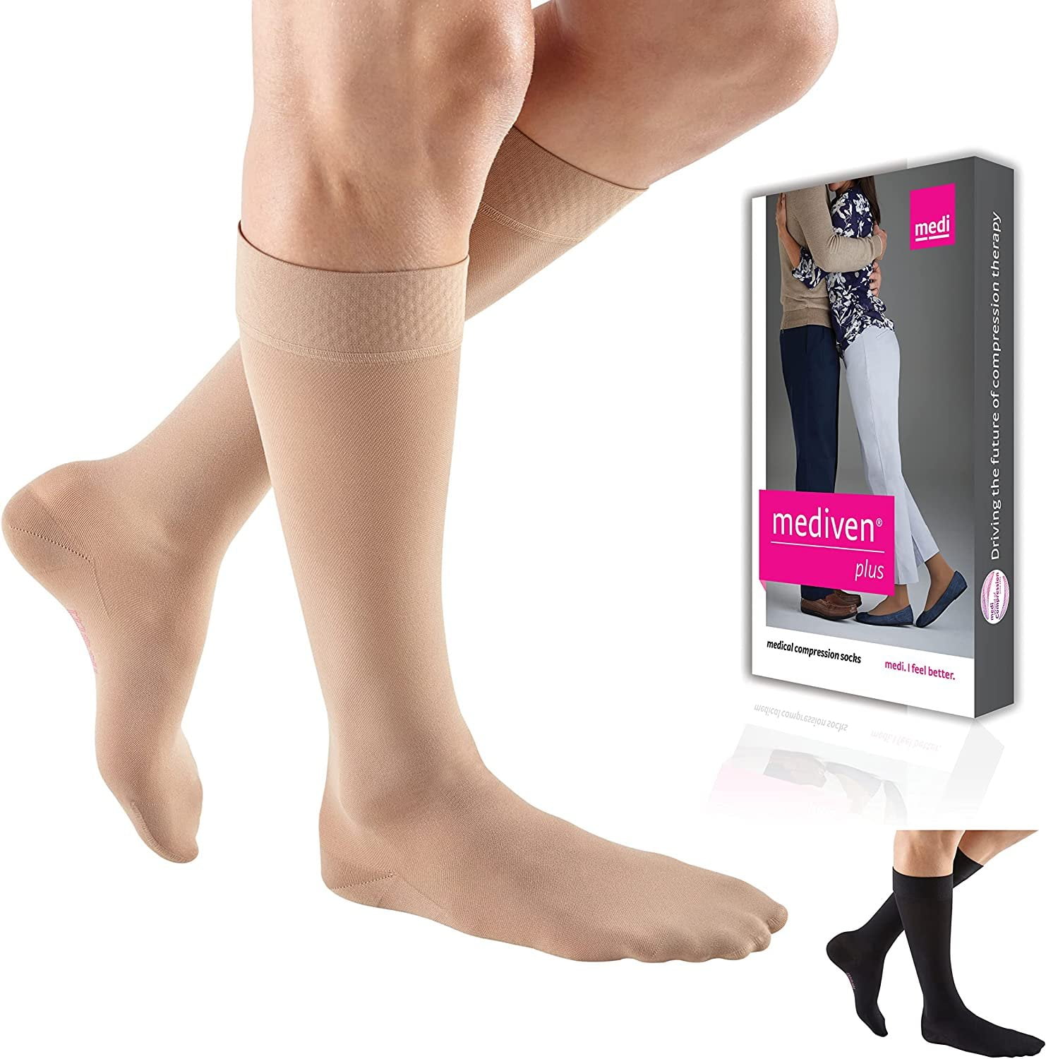 Mediven Plus For Men And Women 20 30 Mmhg Calf High Wsilicone Top Band Open Toe Compression