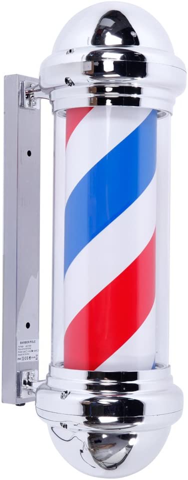 mefeir 28'' LED Barber Pole Light Classic Style,Hair Salon Barber Shop ...