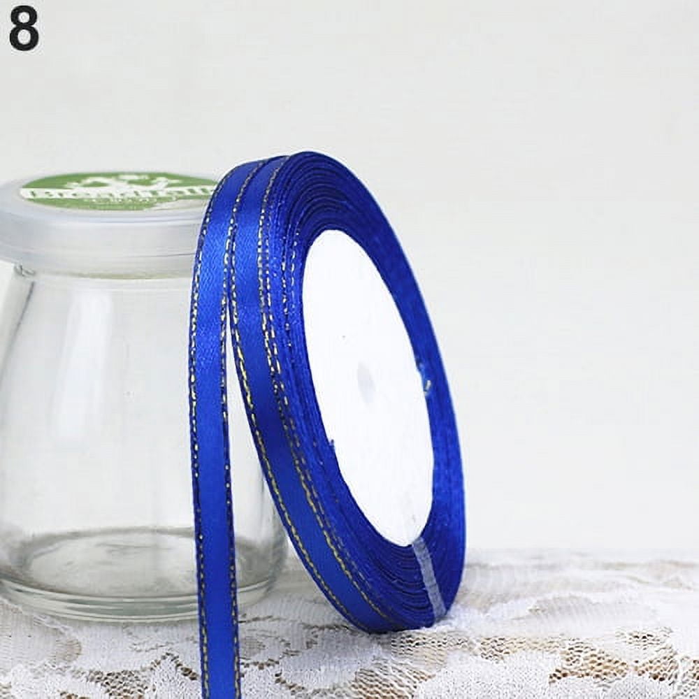 meijuhuga 1 Roll 25 Yard 6mm Wide Golden Tone Rimmed Stain Ribbons ...