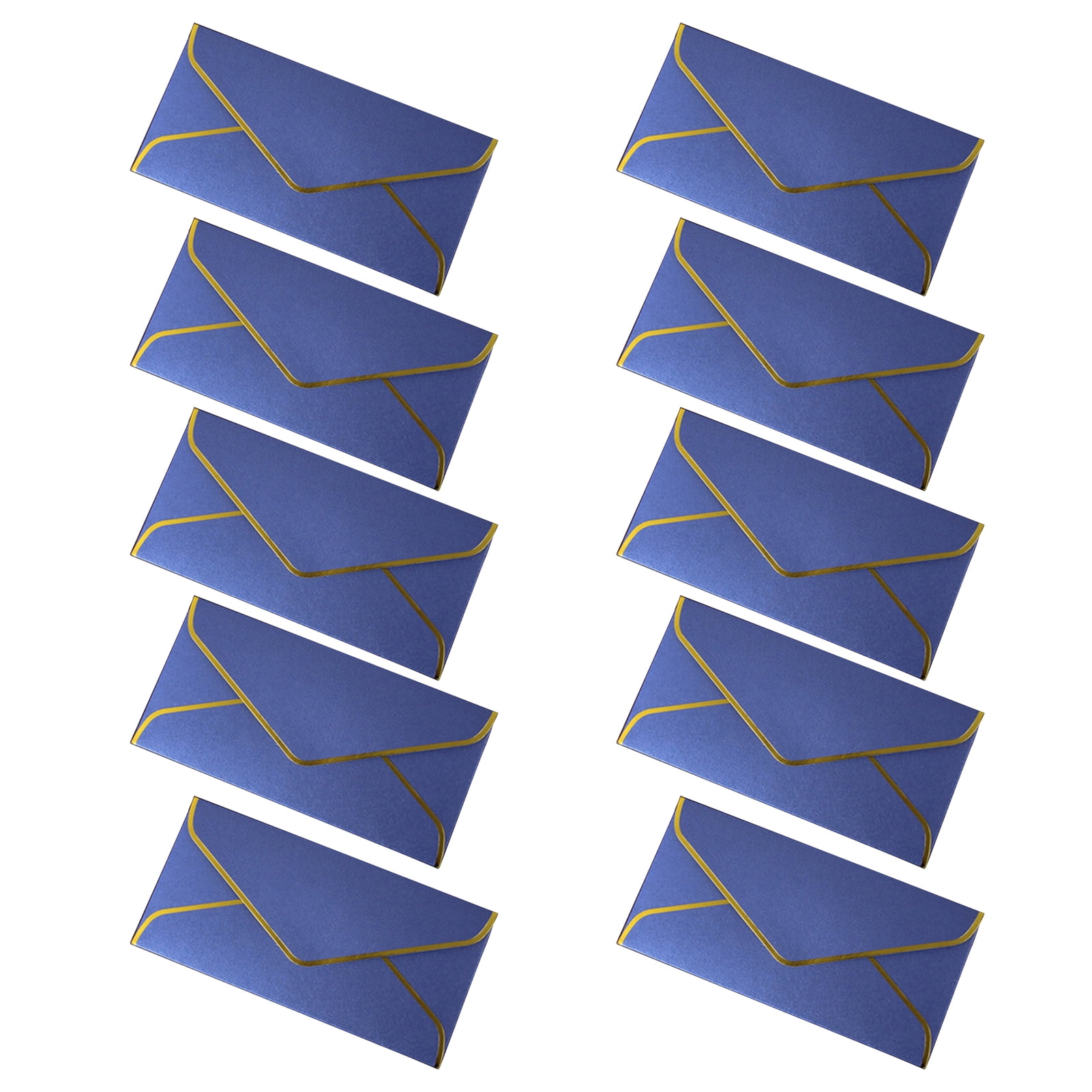 meijuhuga 10Pcs Golden Border Envelope V Flap Quick Seal Vintage Luxury ...