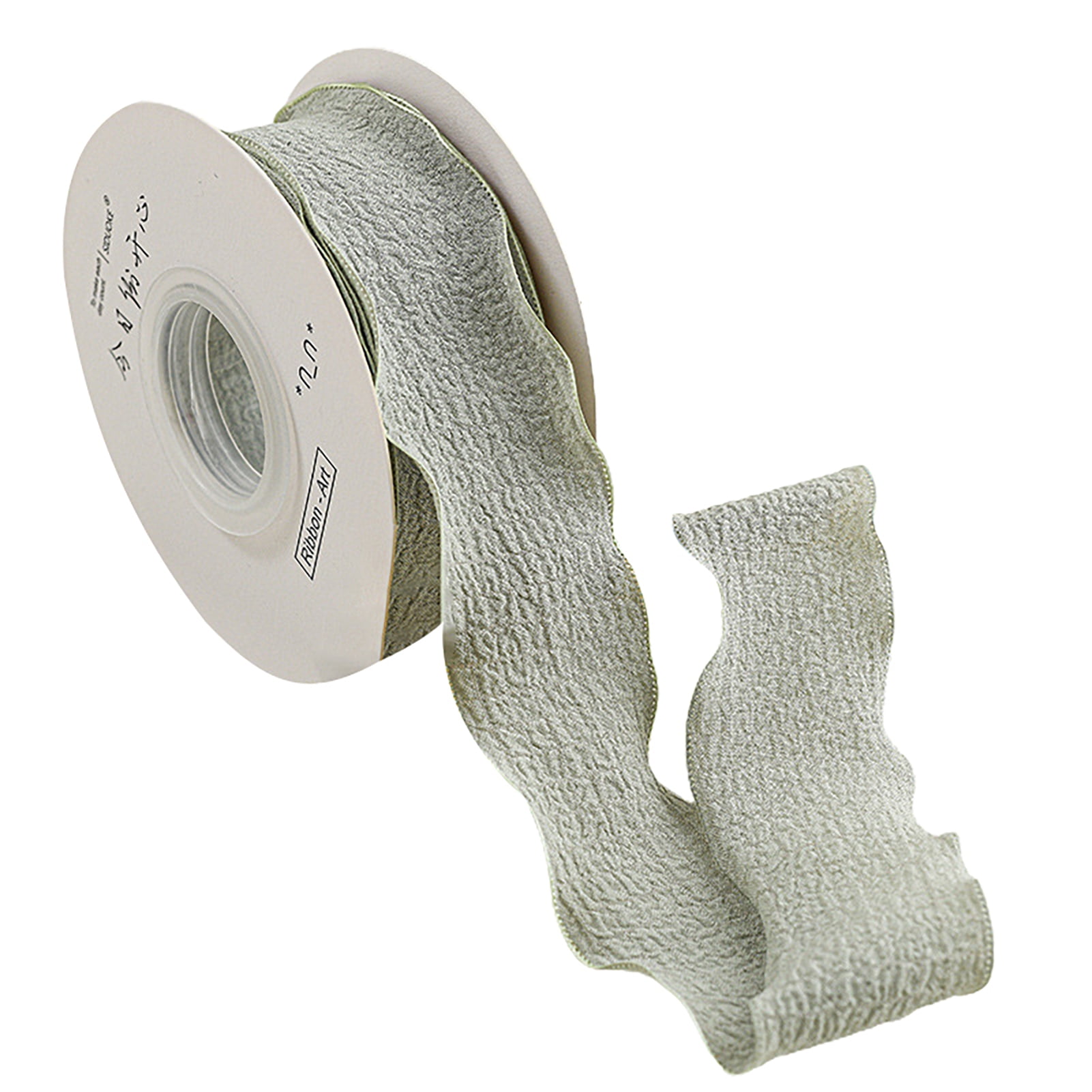 meijuhuga 2.5/4cm Gift Packing Ribbon Ruffle Wavy Edges Textured ...