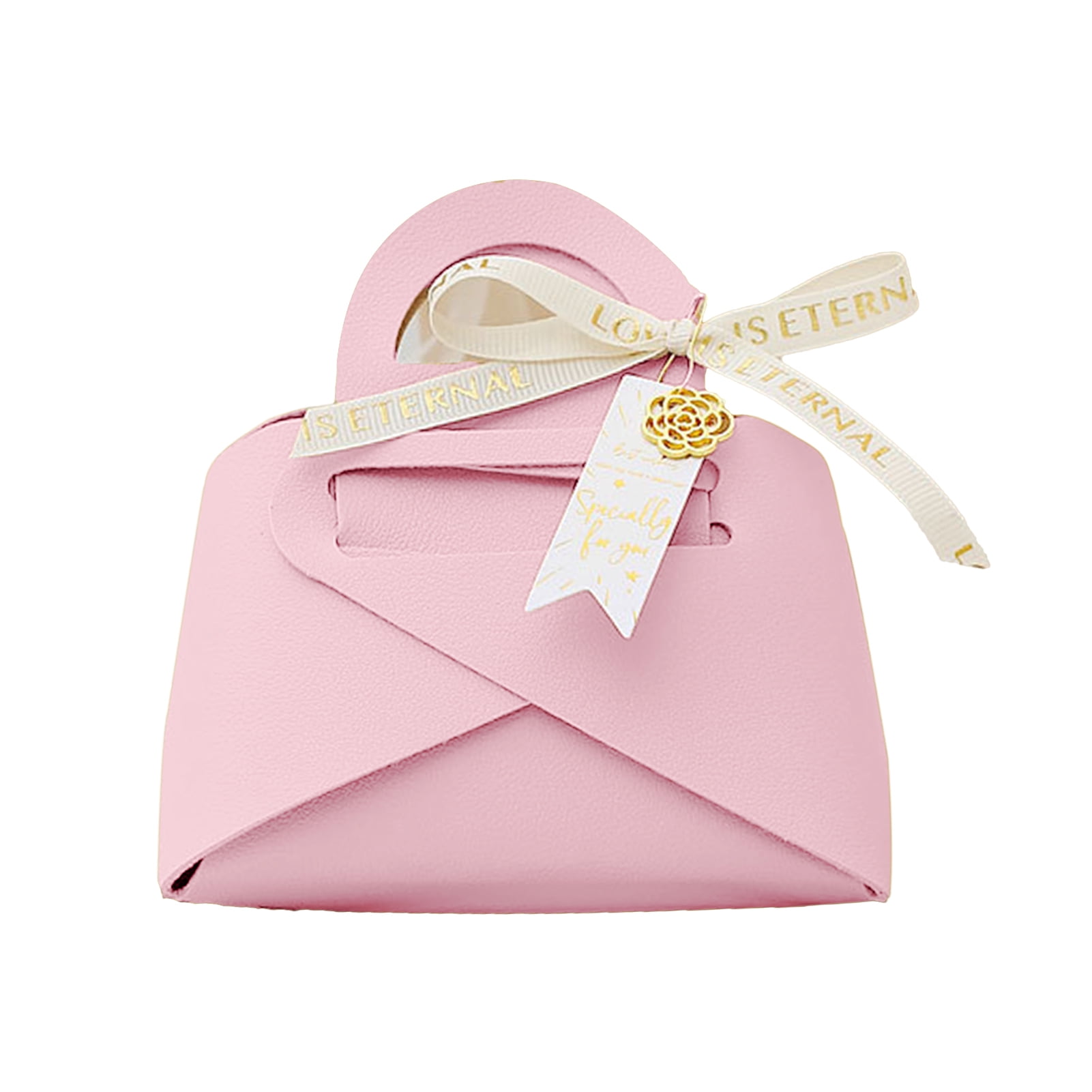 meijuhuga Packaging Box Ribbon Bow Handle Design Handbag Shape Faux ...