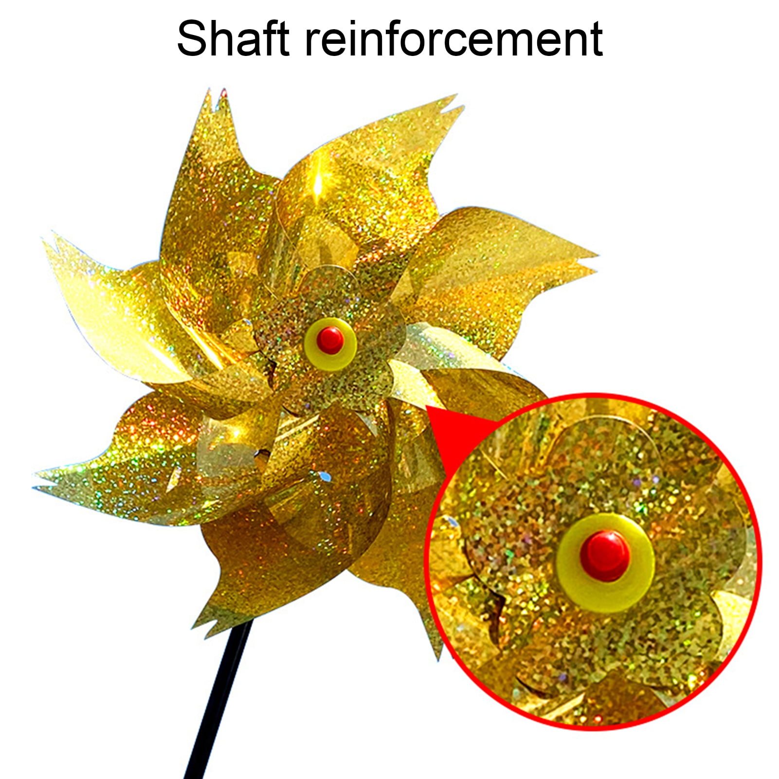 meijuhuga Reflective Pinwheels 8 Leaves 5Pcs Deterrent Reflective ...