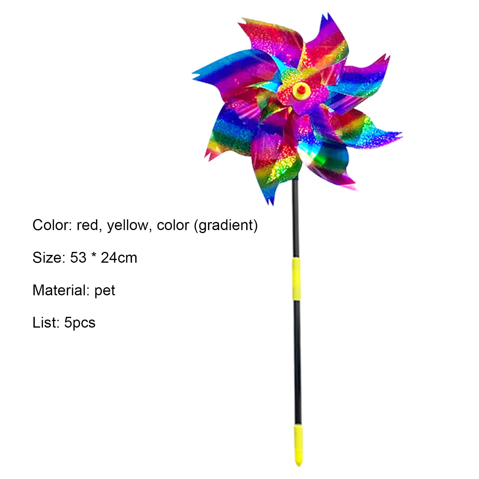 meijuhuga Reflective Pinwheels 8 Leaves 5Pcs Deterrent Reflective ...