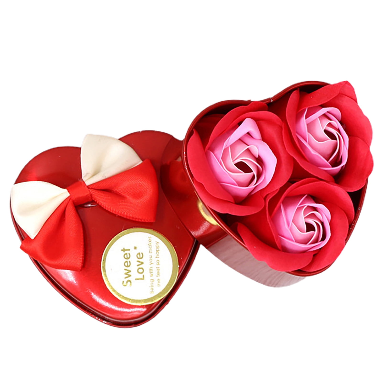 meijuhuga Soap Flower Gift Box Good Smell Romantic Eye-catching Heart ...