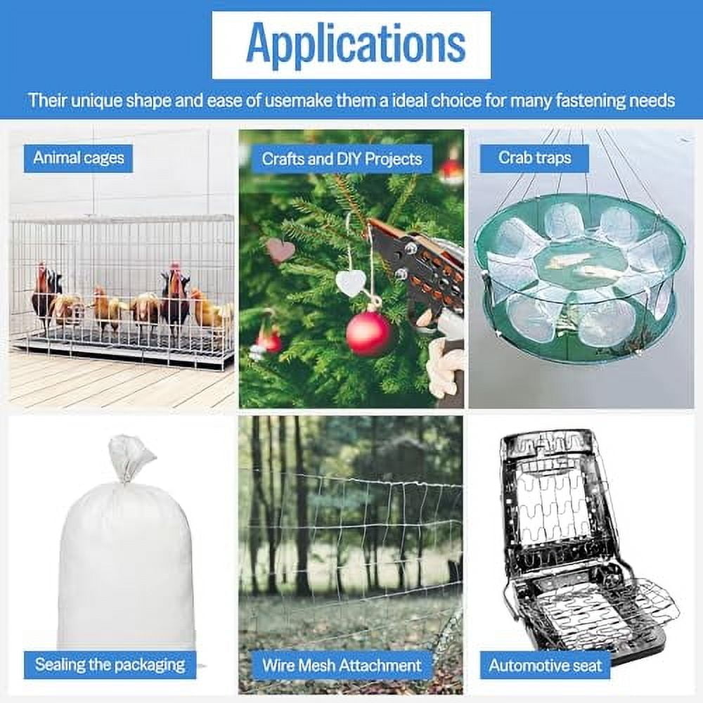 meite 15 Gauge 3/4" Hog Rings, 304 Stainless Steel Hog Ring Staples for ...