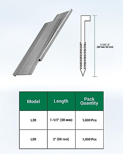 meite 16 Gauge Flooring Nails 1-1/2 Inch, 16GA L Cleat Nails Hardwood ...