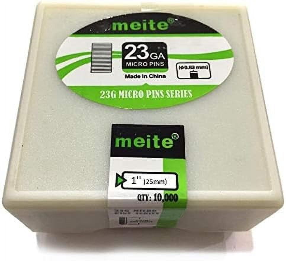 meite 23 Gauge Pin Nails, 1-Inch Micro Headless Pins for Pin Nailer ...