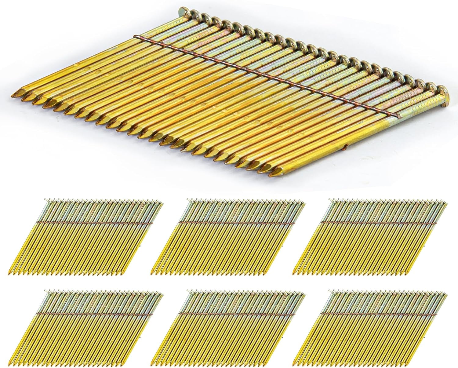 2,000 Pcs MEITE 28 Degree Framing Nails, 2-3/8" * .113" Wire Weld ...