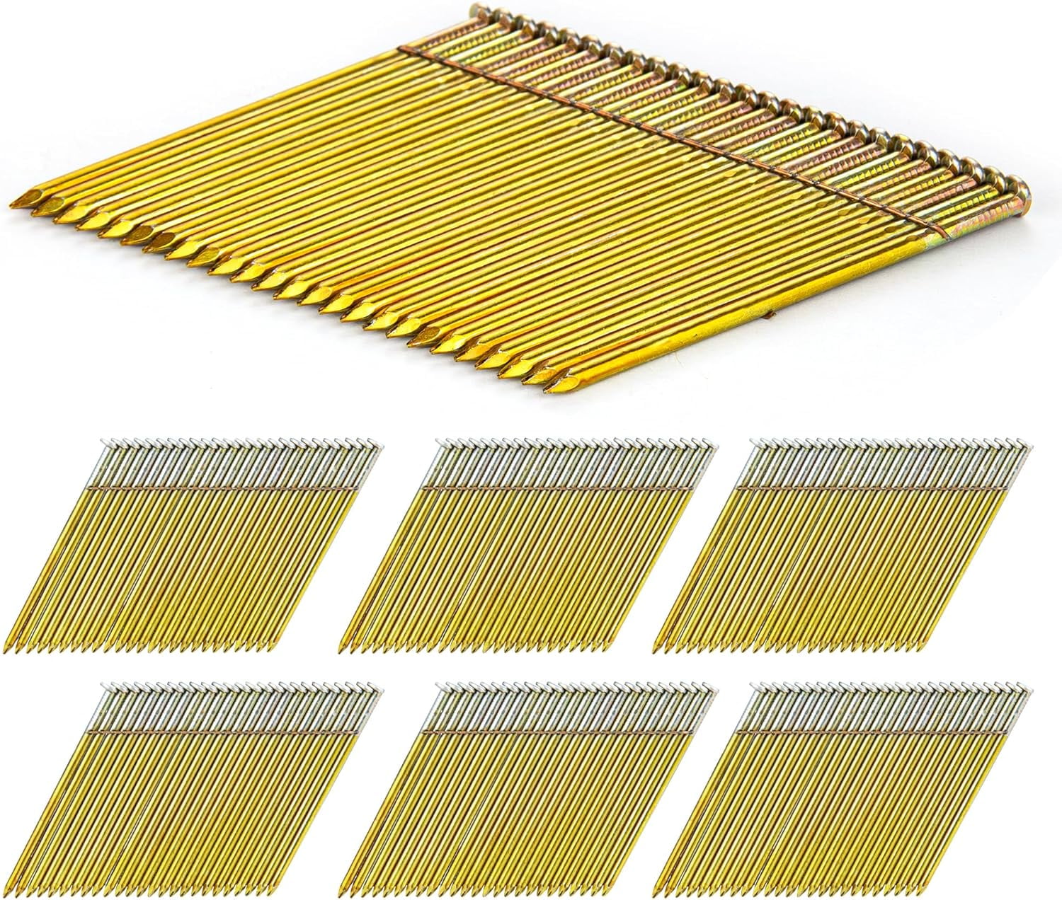 MEITE 2,000 Counts 28 Degree Framing Nails, 3-1/4" x .131" Wire Weld ...