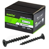 meite Drywall Screws, #6 x 1-1/4" Coarse Thread Wood Screws, Black ...