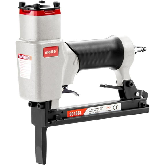 MEITE 8016BL Pneumatic Staple Gun with Long Nose, 21 Gauge (80 Series ...